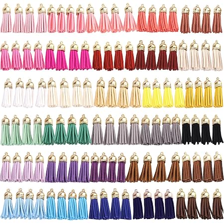 Amazon.com: Duufin 200 Pieces Keychain Tassels Bulk Leather Tassel ...