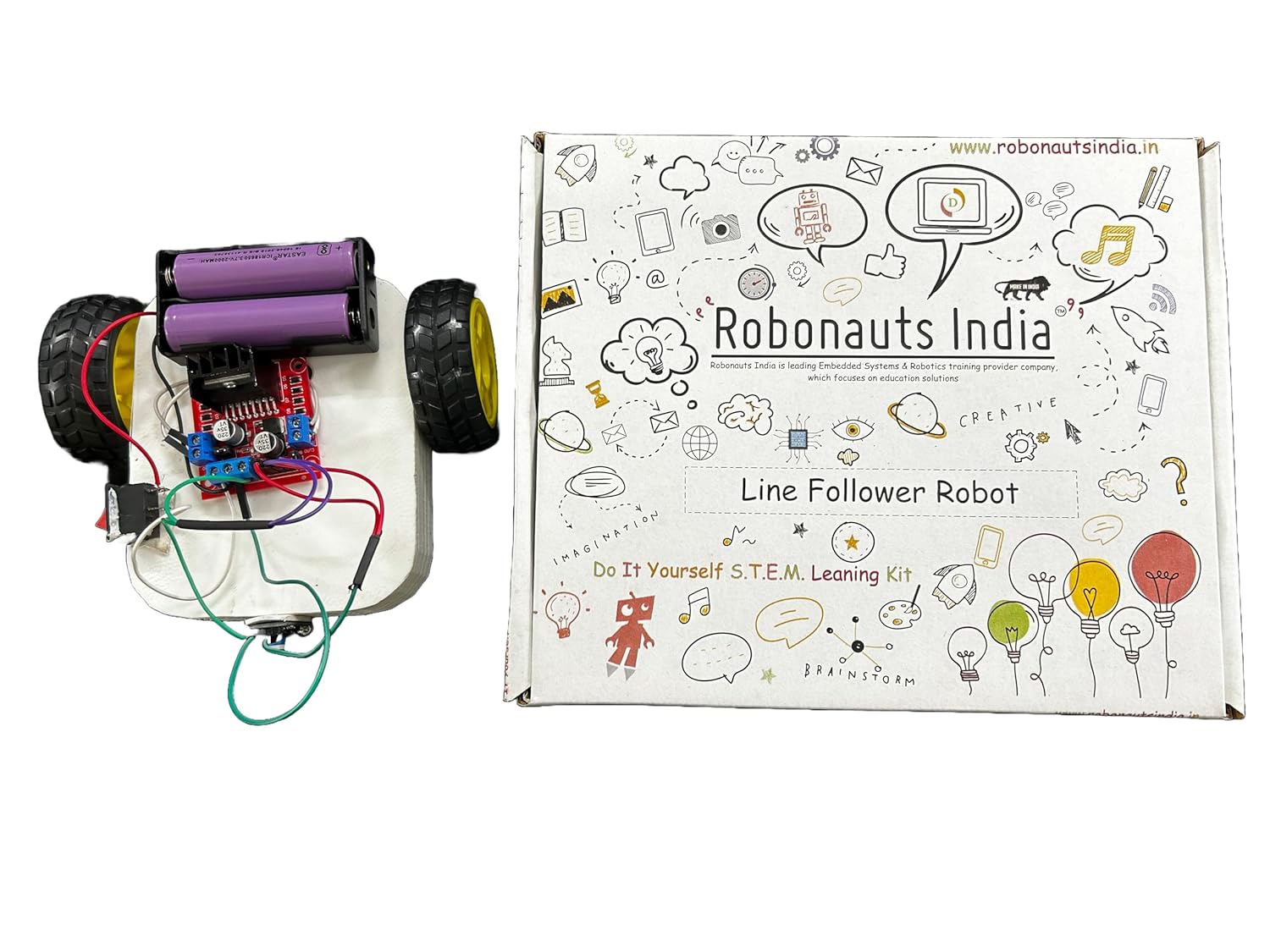 Buy Robonauts India DIY Line Follower Robot Kit Online at Low Prices in India - Amazon.in
