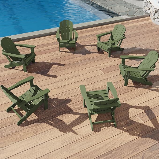 Amazon.com: SERWALL Adirondack Chair Set of 6 for Patio Garden Outdoors ...