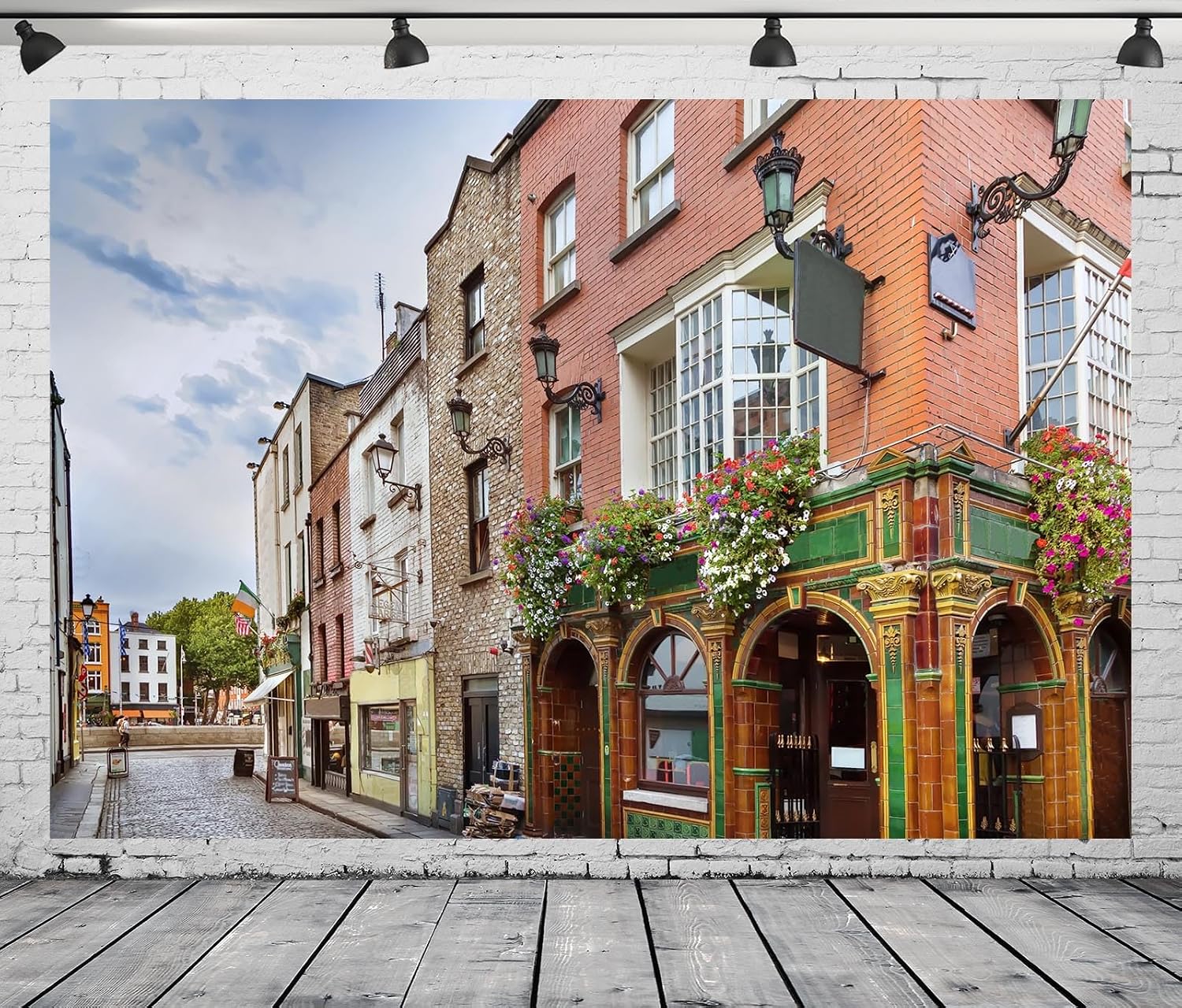 Amazon.com : CORFOTO 9x6ft Fabric Ireland Street Backdrop Photography ...