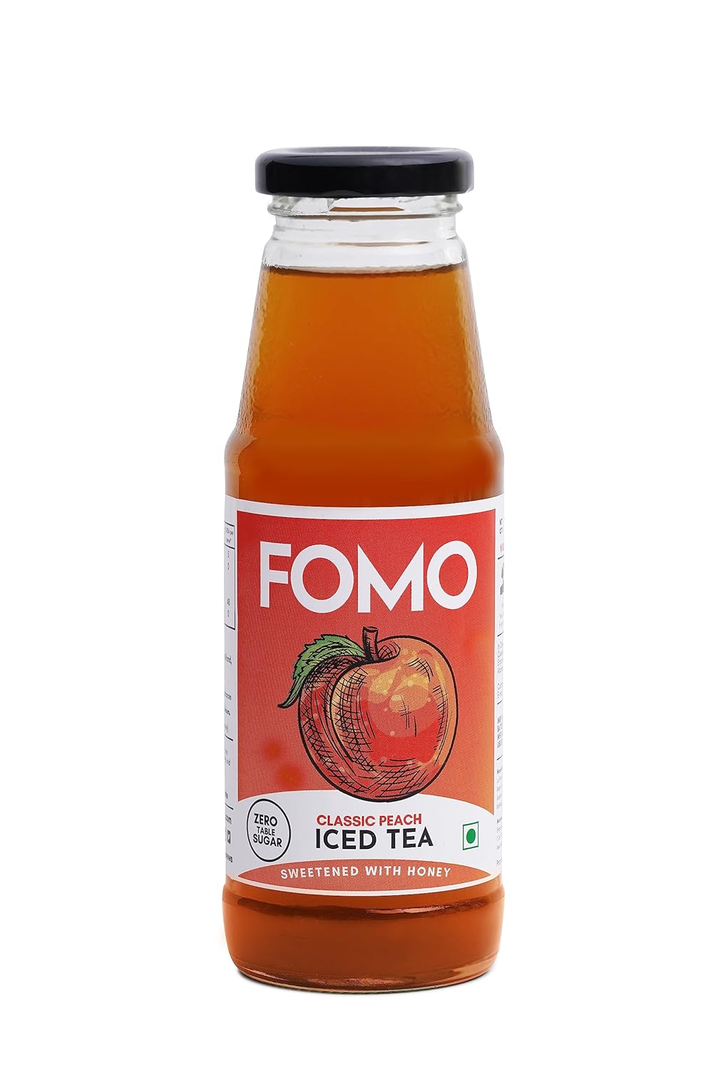 FOMO Classic Peach Iced Tea | Ready-To-Drink | Sweetened with Honey and ...