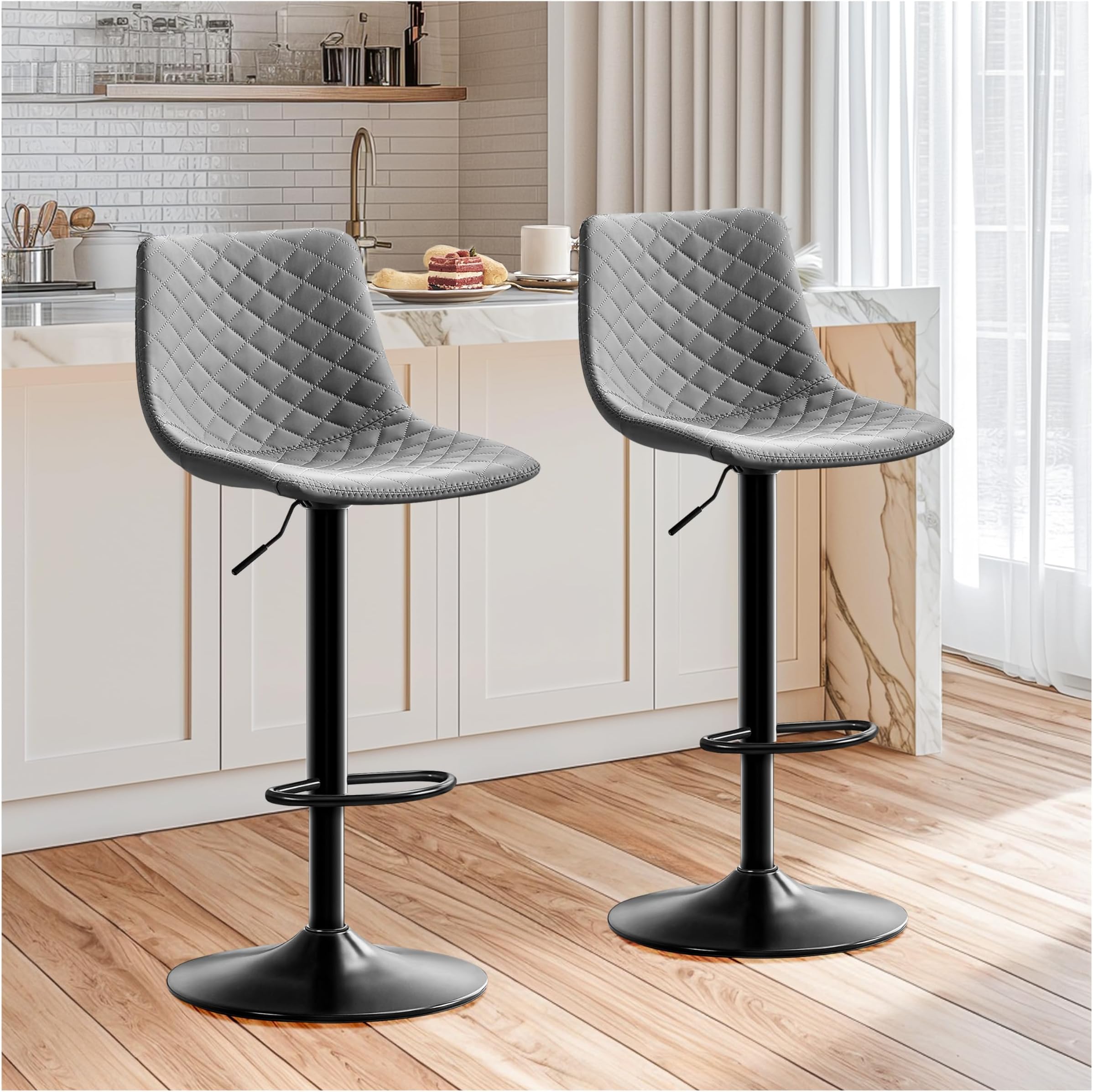 STOOLINK Barhocker Höhenverstellbar Barstuhl 2er Set, Bar Stühle mit ...