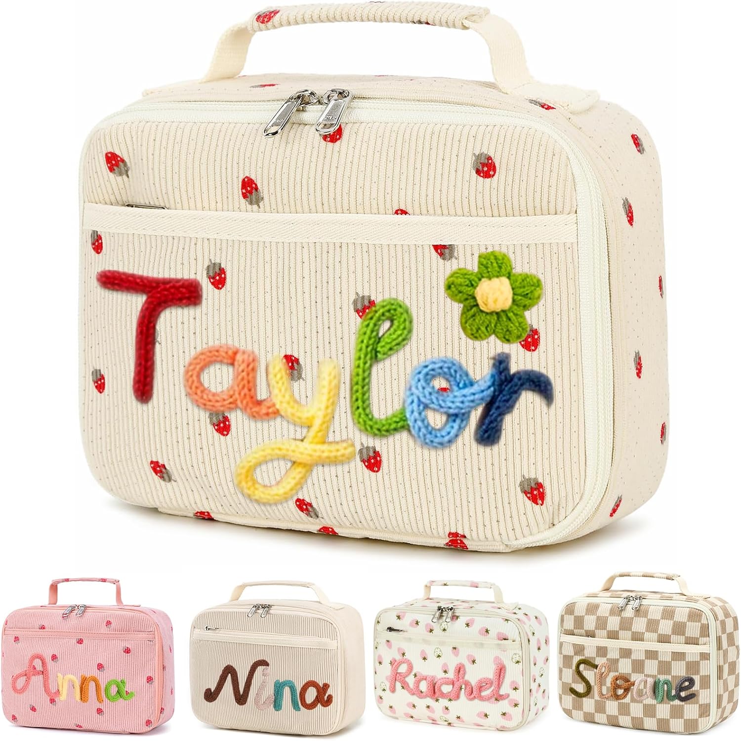 Amazon.com: SEKECHIKU Personalized Insulated Lunch Bag with Name & Icon ...