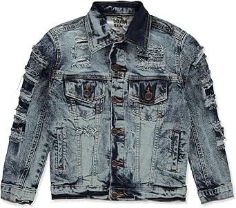 Amazon.com: Evolution In Design Boys' Denim Jacket - sky blue, 14-16 ...