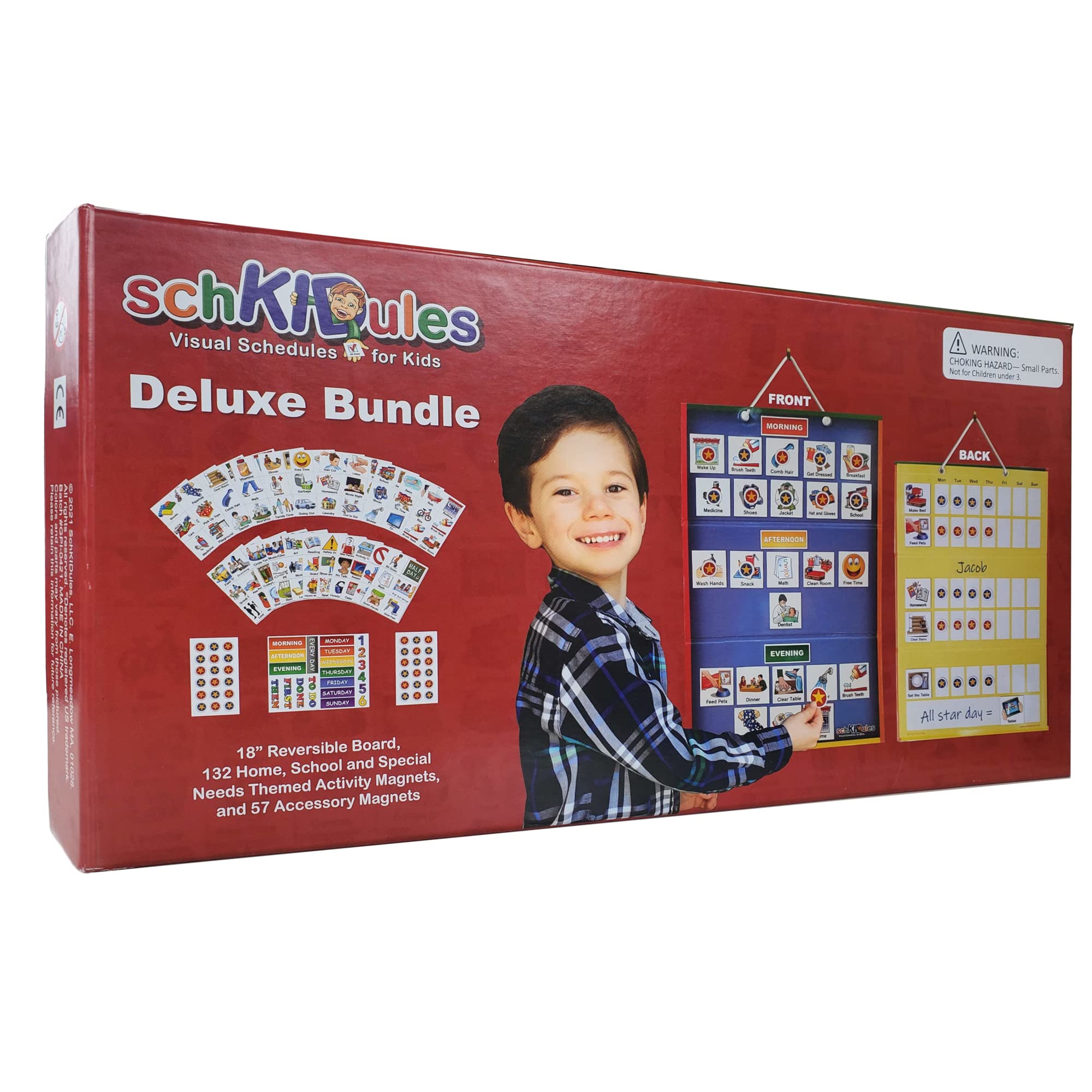 Buy SchKIDules Visual Schedule for Kids Deluxe Bundle: Magnetic Daily ...