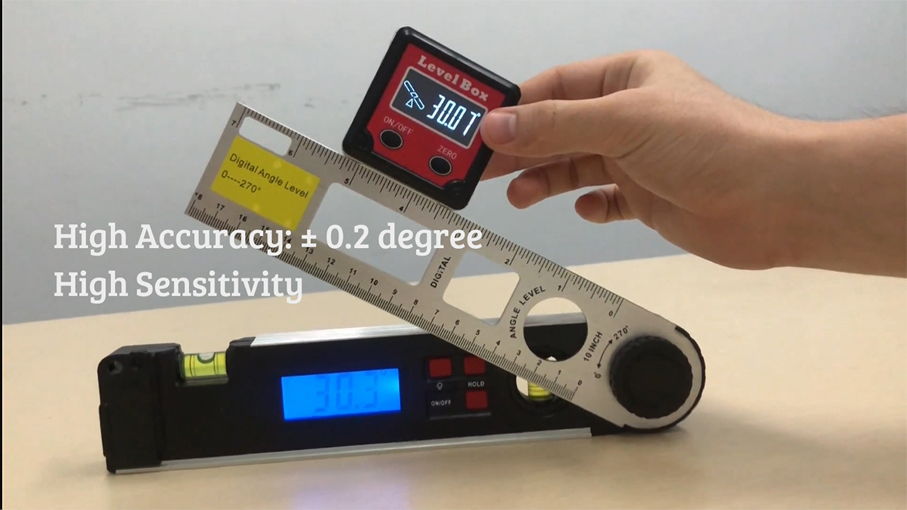 Watch Neoteck Digital Level Box Angle Gauge, Backlit LCD Angle Finder ...