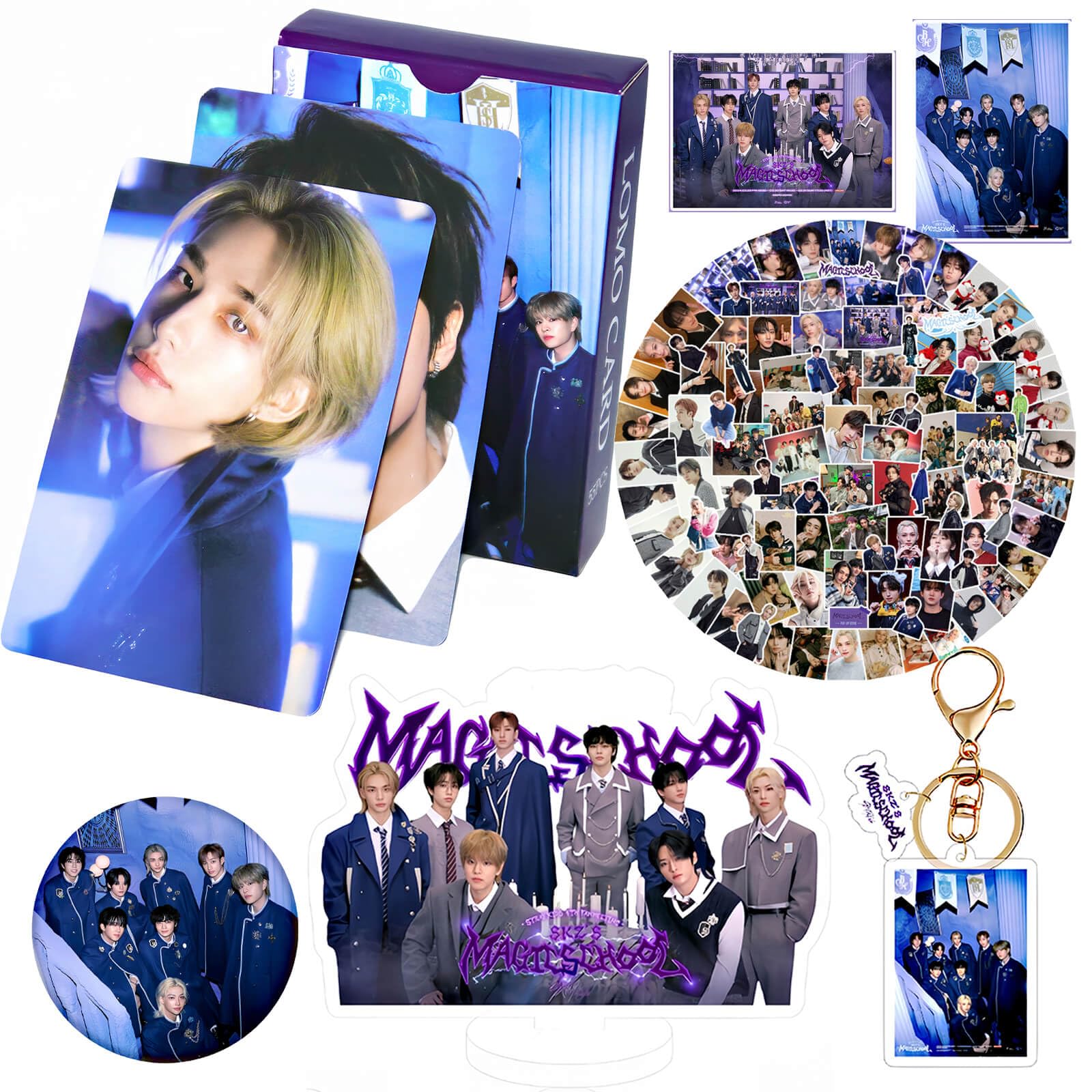 Amazon.com: KPOP Stray Kids Gift Set-Including Stray Kids Magic School ...