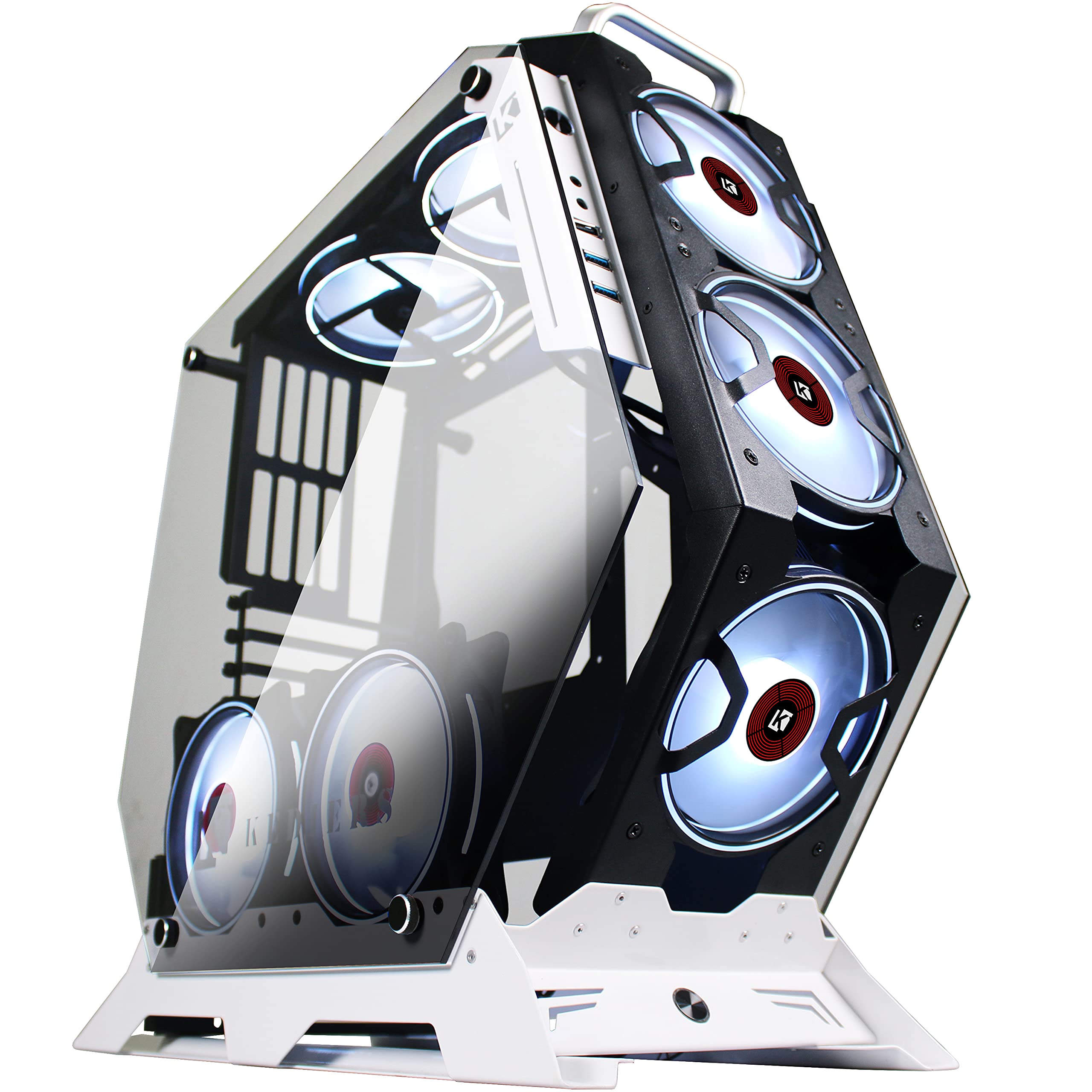 Buy KEDIERS Computer Case ATX Mid Tower PC Gaming Case 7 RGB Fans Open ...