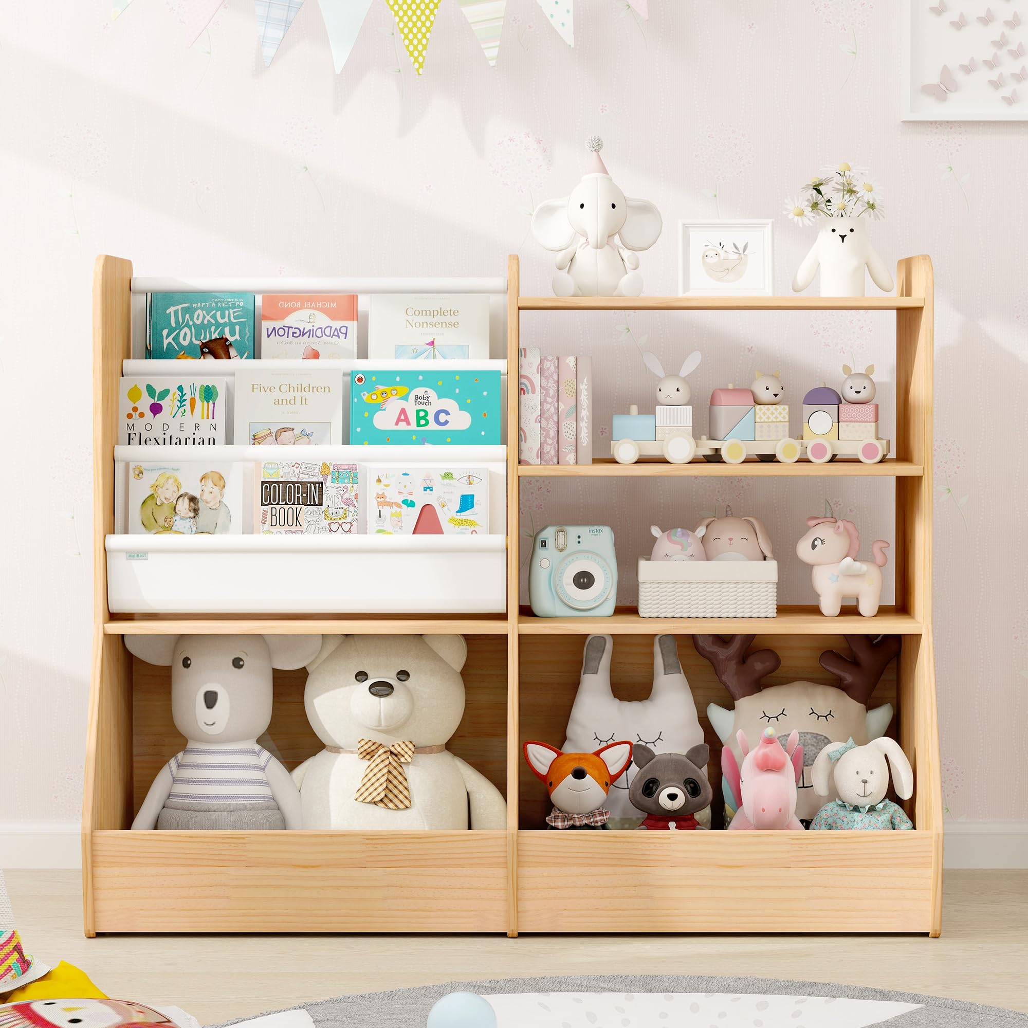 Snapklik.com : Kids Bookshelf Toy Storage Organizer Cabinet For ...