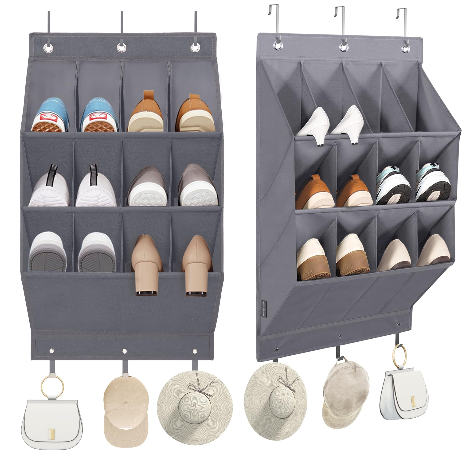 Amazon.com: STORAGEIDEAS 2 Pack Shoe Organizer with 12 Large Pockets ...