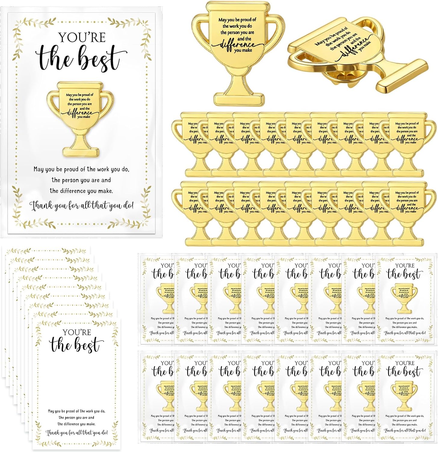 Amazon.com : Juinte 20 Sets Employee Appreciation Gifts Bulk Trophy ...