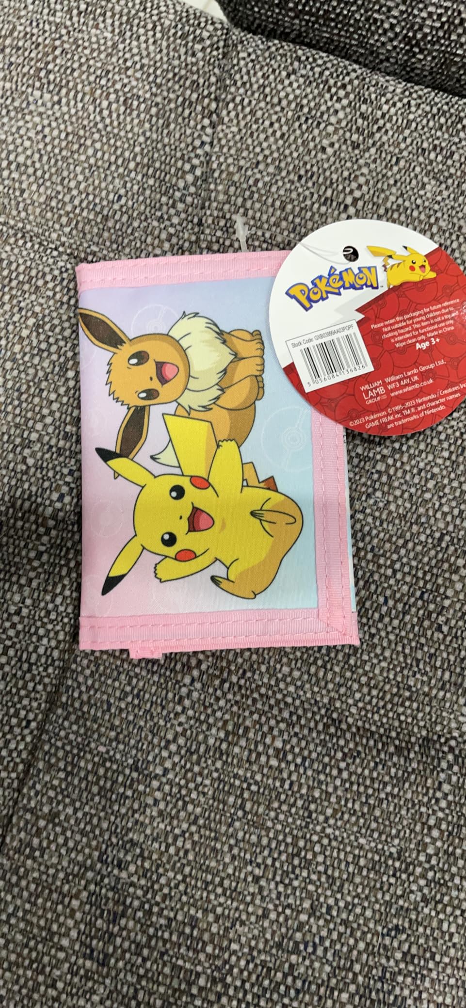 Pokemon Wallet Girls Small Purse Cute Canvas Trifold Velcro Kids ...