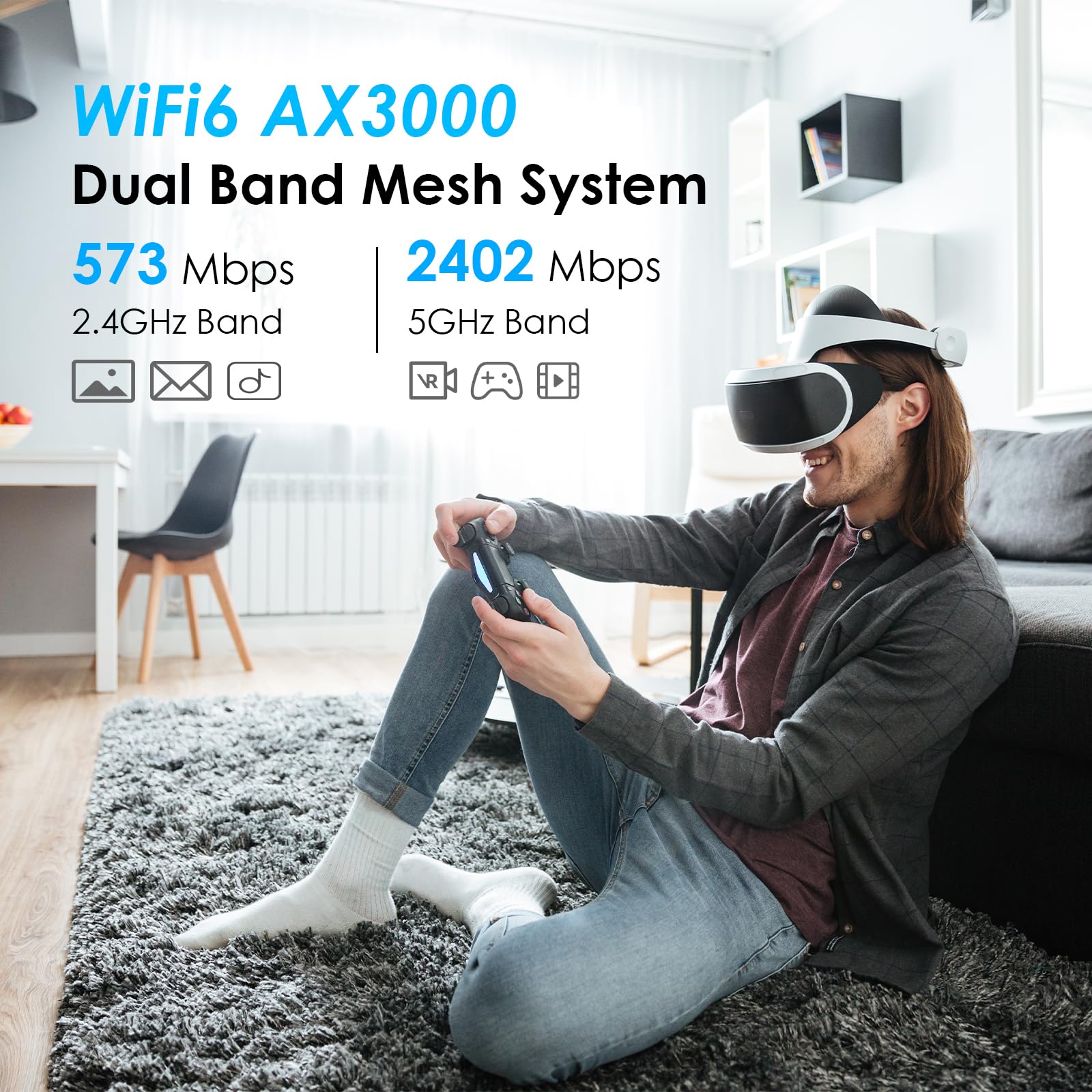 Snapklik.com : WAVLINK AX3000 WiFi6 Mesh System, Dual-Band Whole Home ...