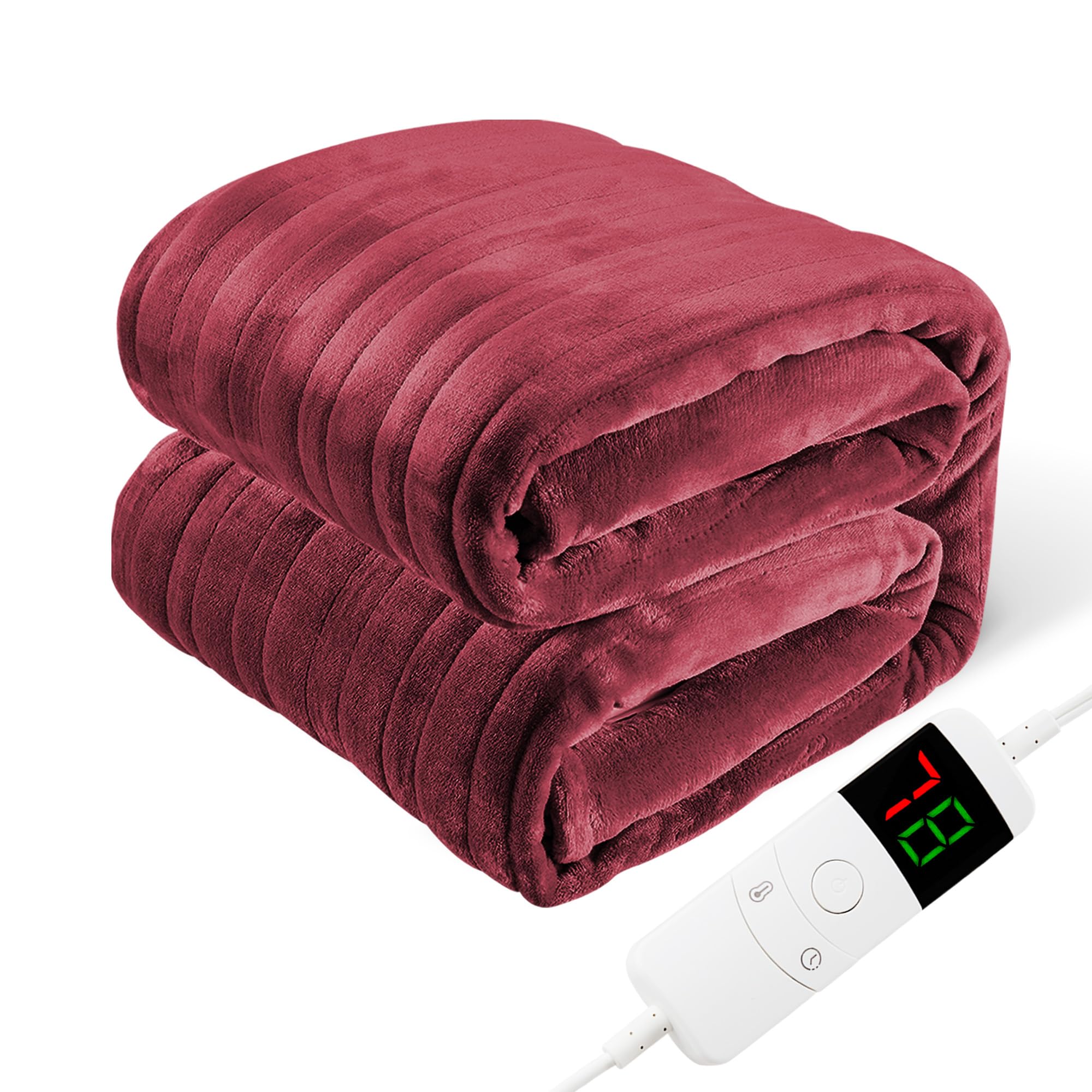 Amazon.com: DAICO Electric Blanket Full Size Flannel Heated Blanket ...