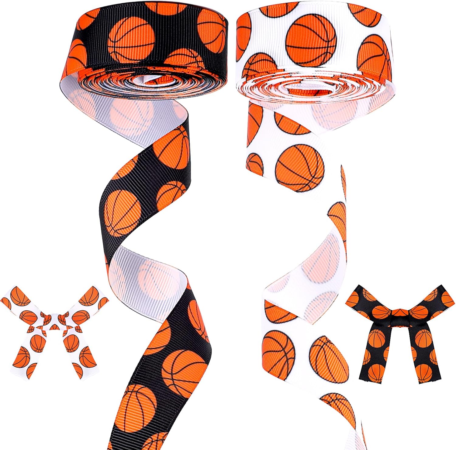Amazon.com: 2 Rolls 10 Yards 7/8 Inches Basketball Softball Ribbon for ...