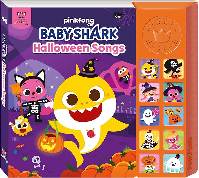 Amazon.com: Baby Shark Halloween Songs 10 Button Sound Book | Baby ...