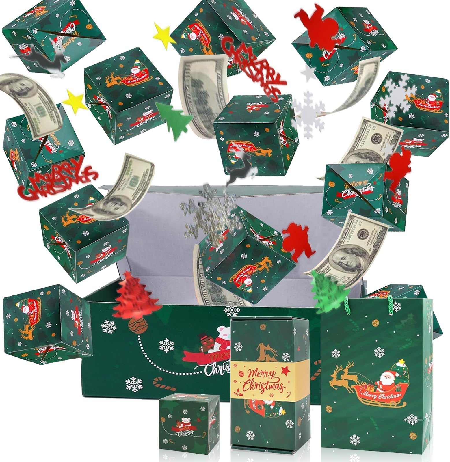 Amazon.com: BABORUI Money Surprise Box - Christmas Gift with Confetti ...