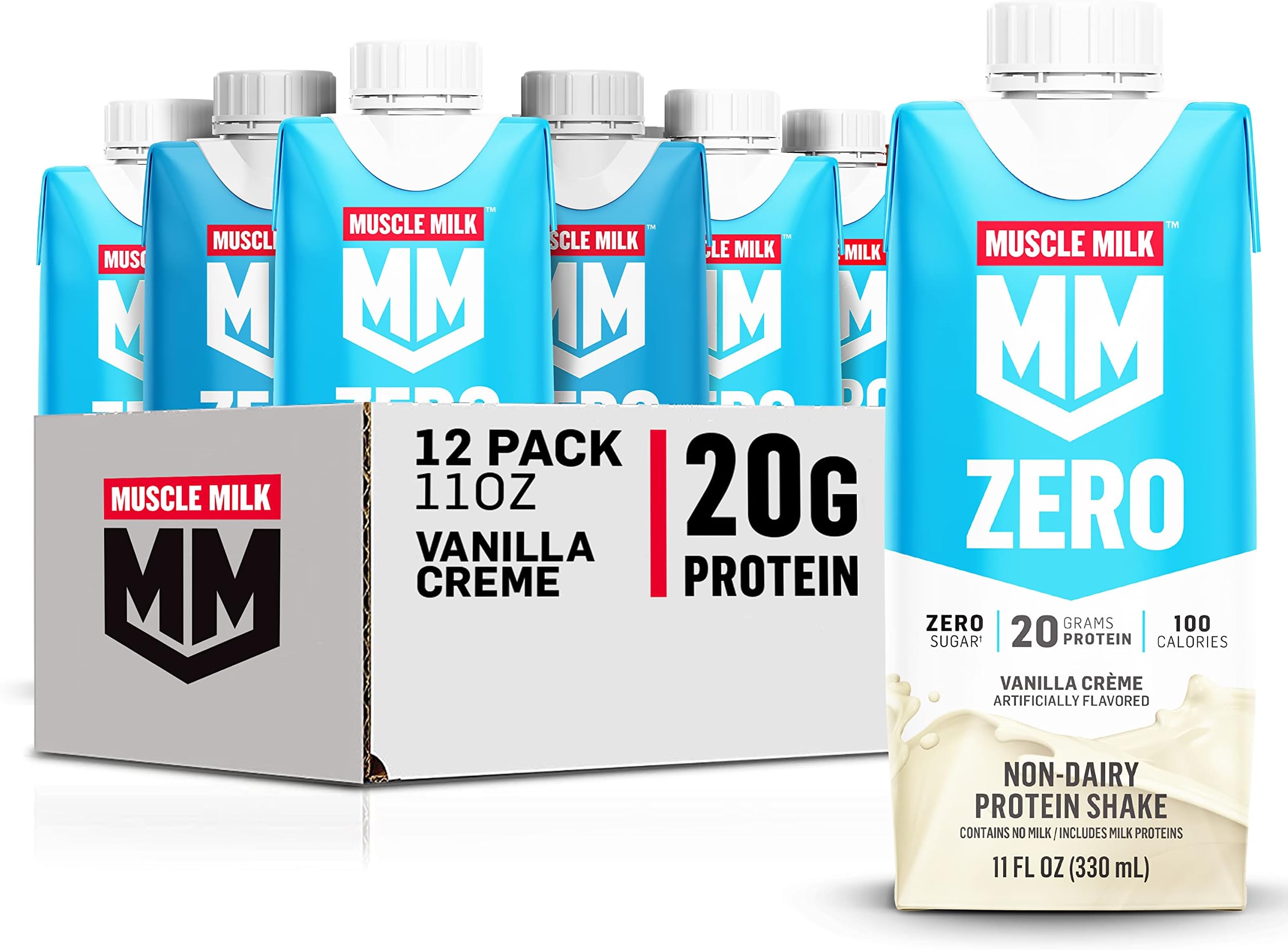 Amazon.com : Muscle Milk Zero Protein Shake, Vanilla Crème, 11 Fl Oz ...