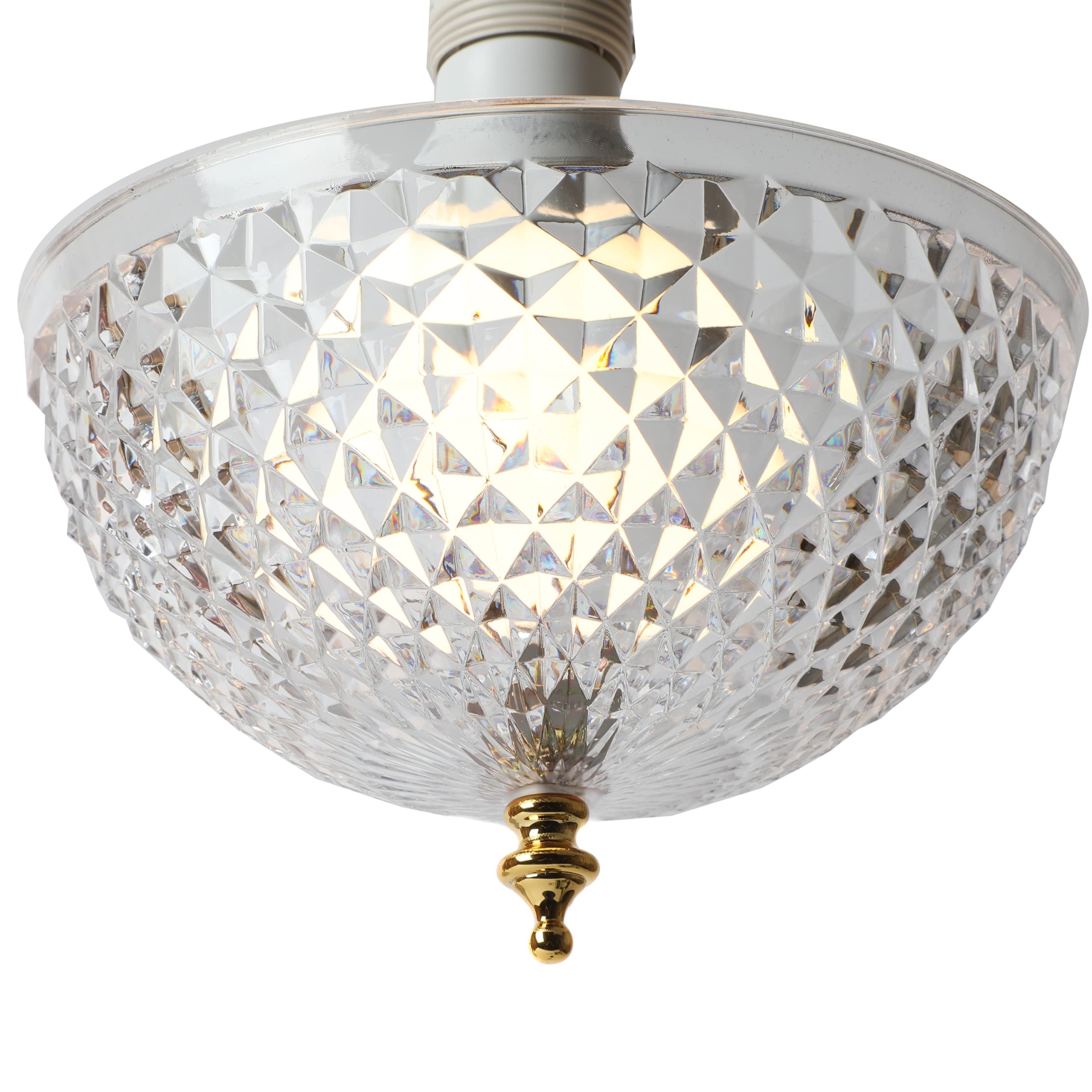Cut Glass Ceiling Light Covers Traditional Etched Glass Polished Brass