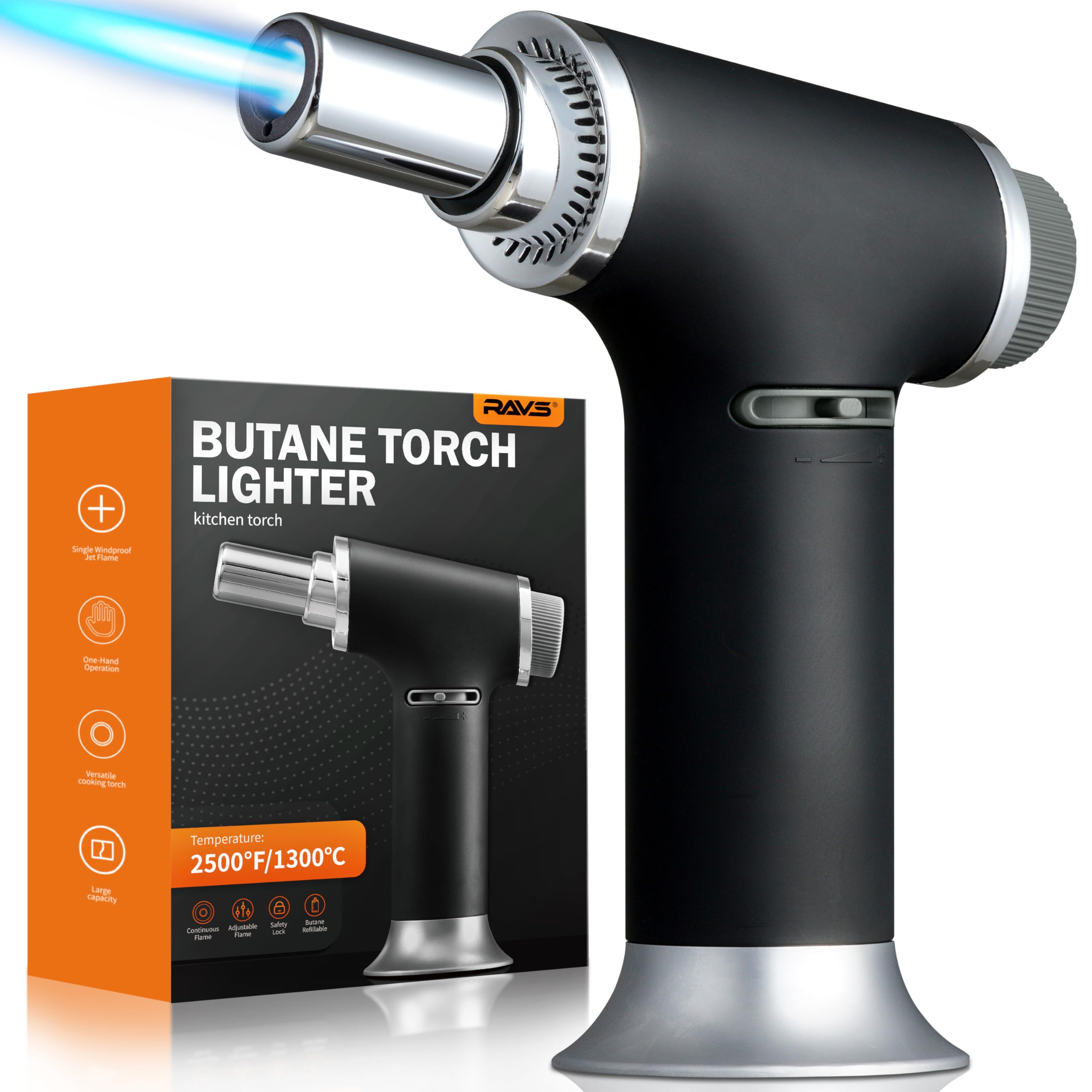Amazon.com: RAVS Kitchen Torch, Refillable Butane Torch Lighter ...