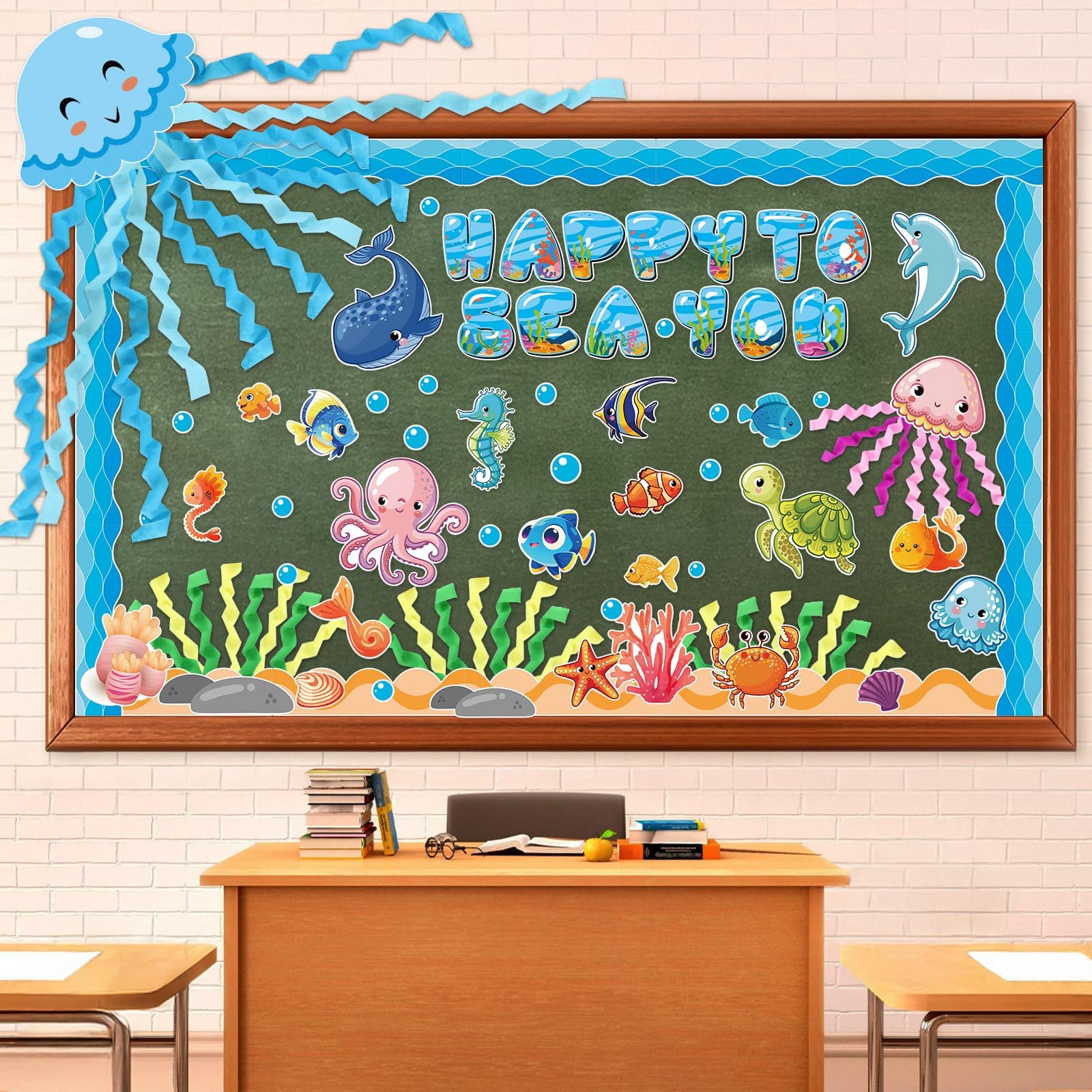 Amazon.com: Sea Animal Bulletin Board Classroom Decoration Under The ...