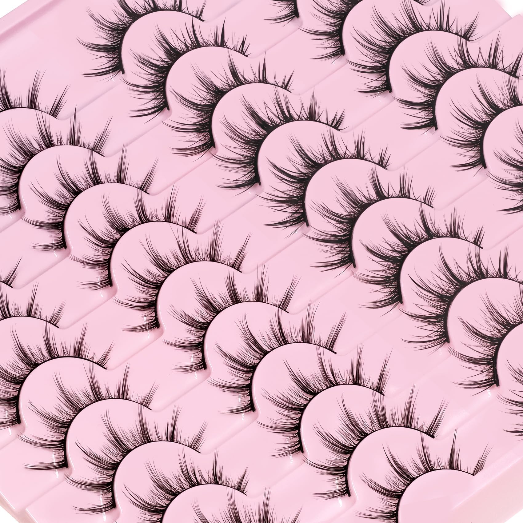 Amazon.com: Losha Manga Lashes Natural Look Wispy False Eyelashes 20 ...