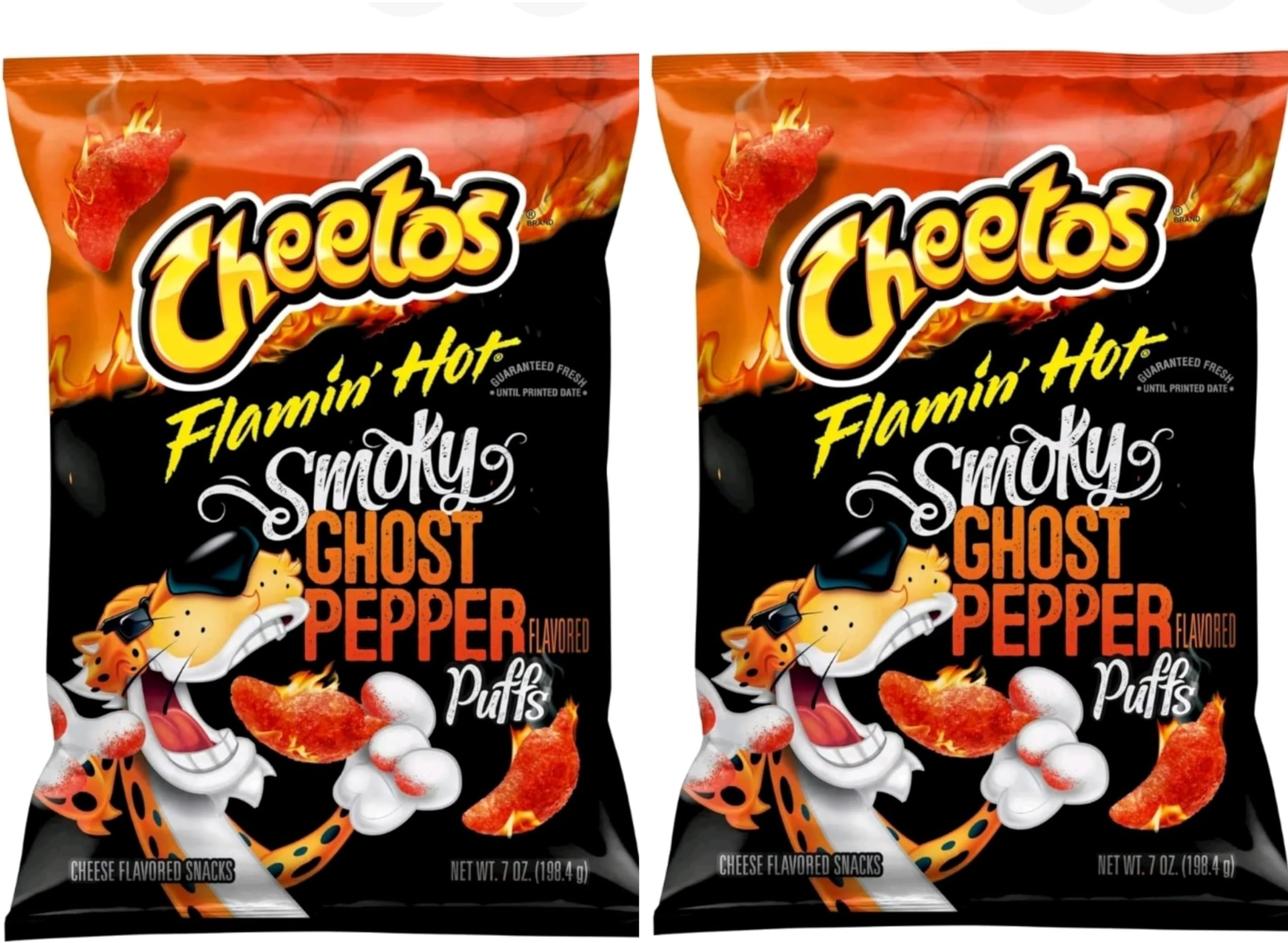 Amazon.com: Cheetos Flamin' Hot SMOKY GHOST PEPPER Flavored PUFFS. (7oz ...