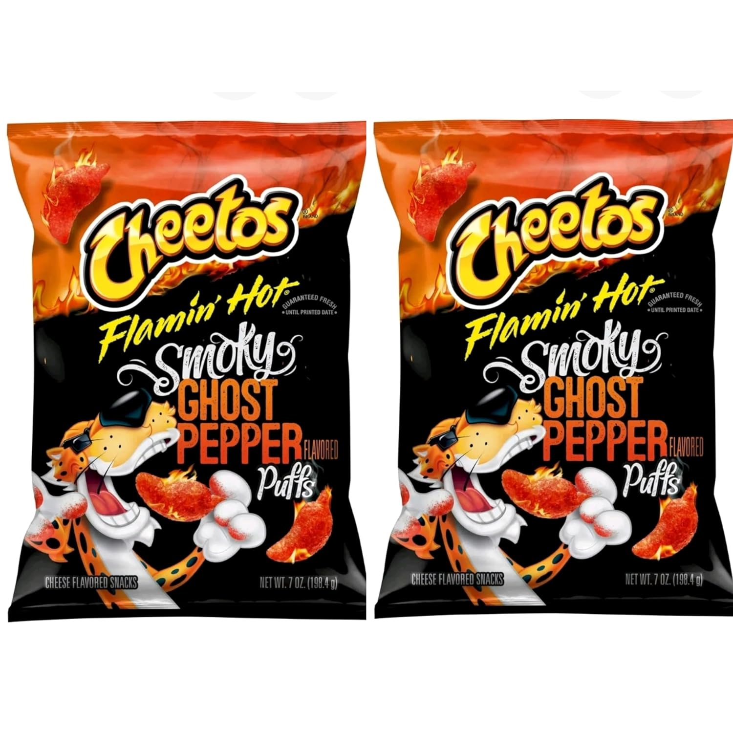 Amazon.com: Cheetos Flamin' Hot SMOKY GHOST PEPPER Flavored PUFFS. (7oz ...