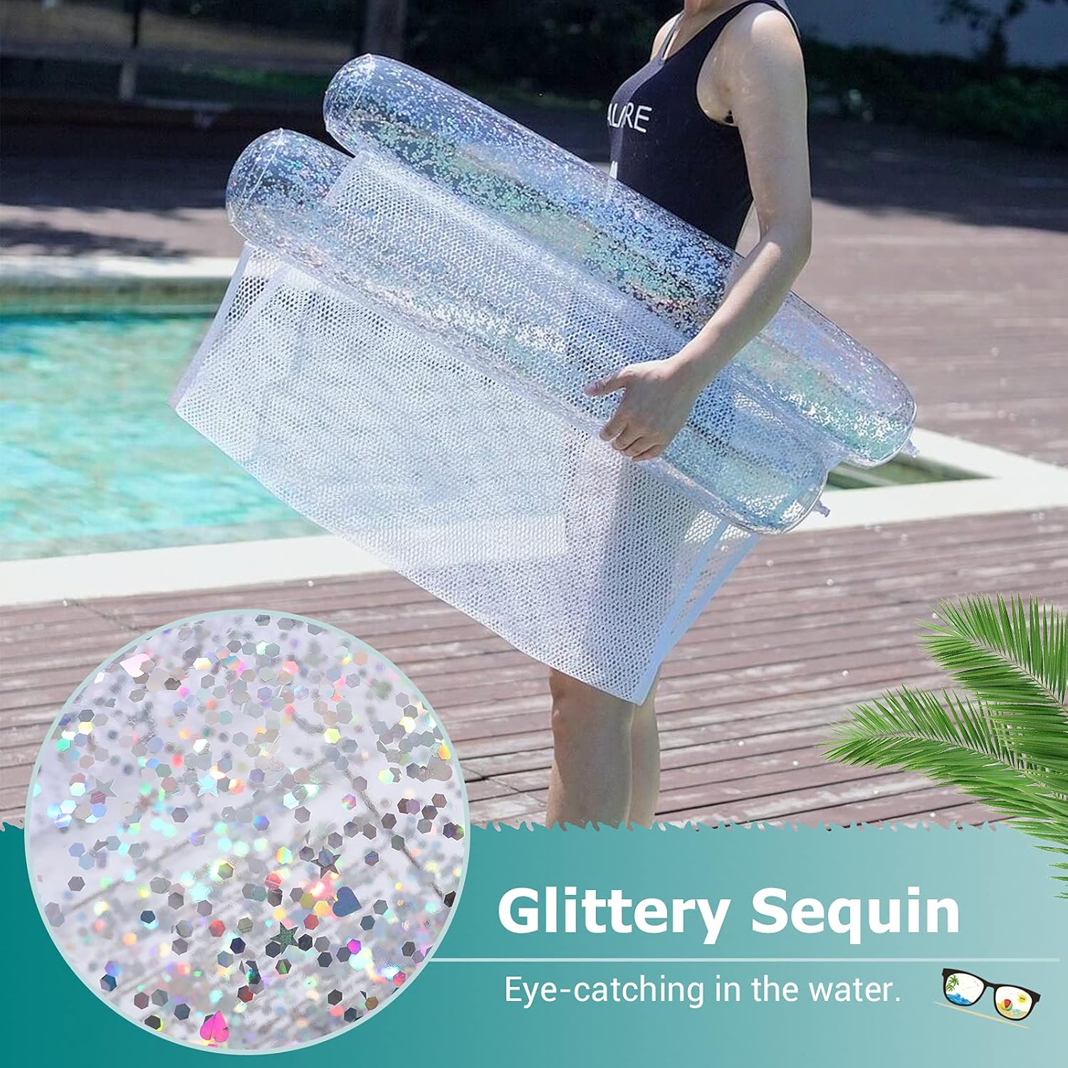 HeySplash Inflatable Pool Floats Lounger, Pool Raft Floats for Adults ...