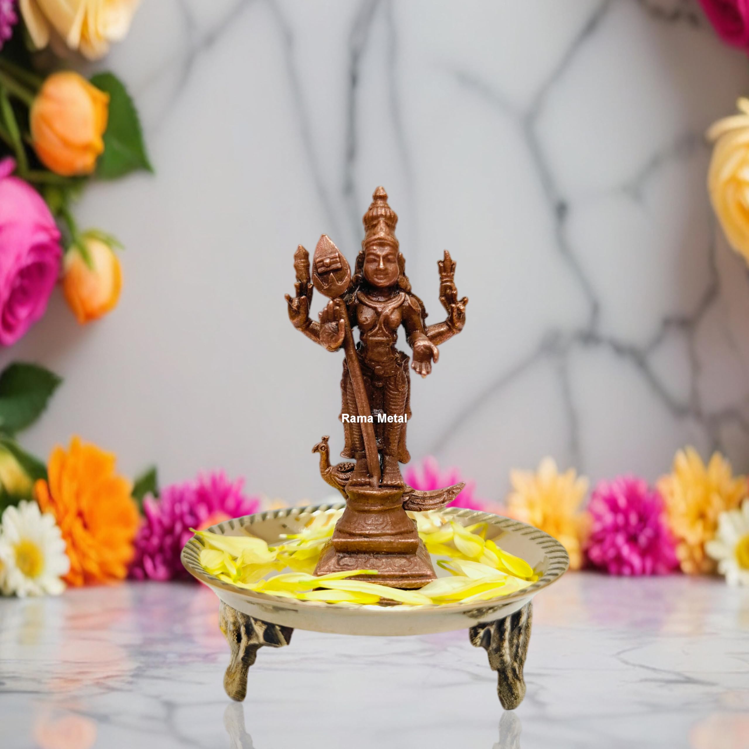 Buy RAMA METAL Copper Murugan Idol | Lord Karthikeya Swami | Muruga ...