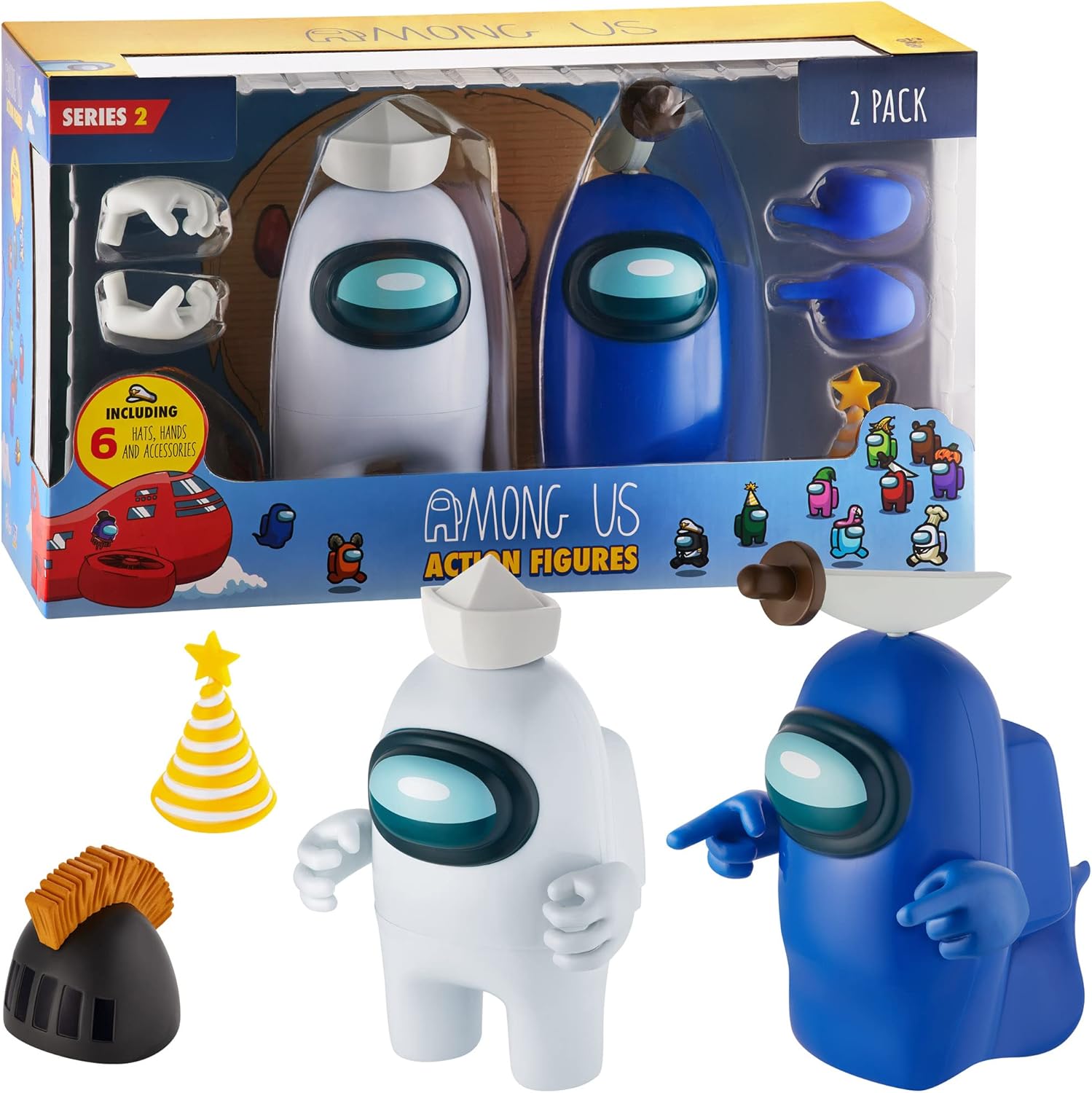 Amazon.com: P.M.I. Among Us Action Figures | Two of Four 4.5-Inch-Tall ...