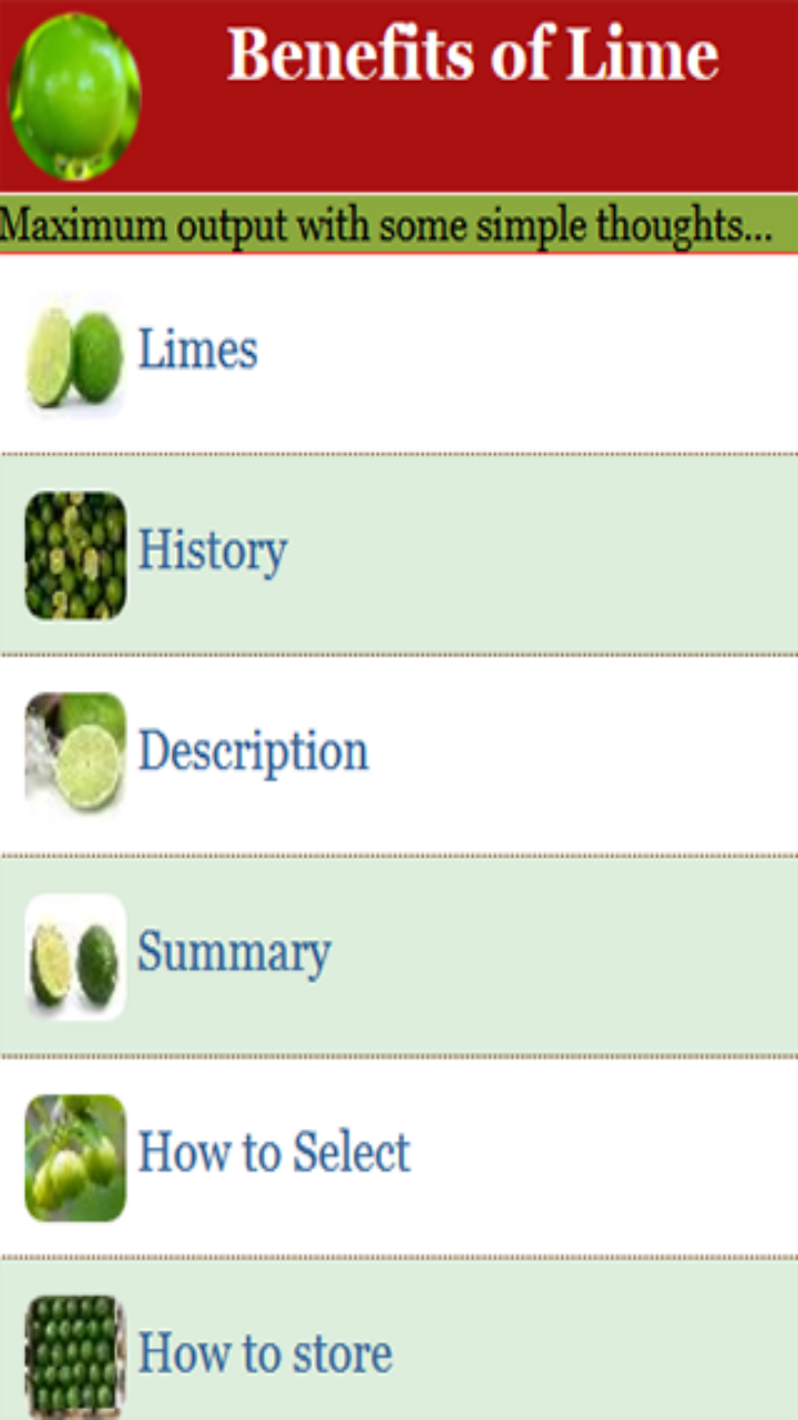 Benefits of Lime - App on Amazon Appstore