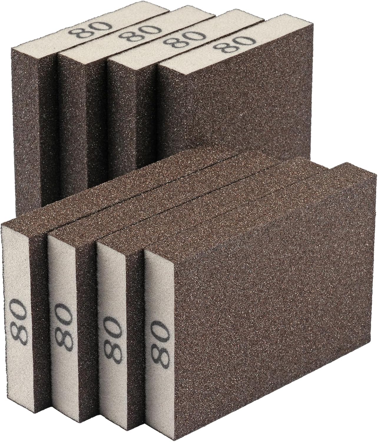 Amazon.com: 8 Pack Sanding Sponge, Sanding Blocks 80 Grit Assortment ...
