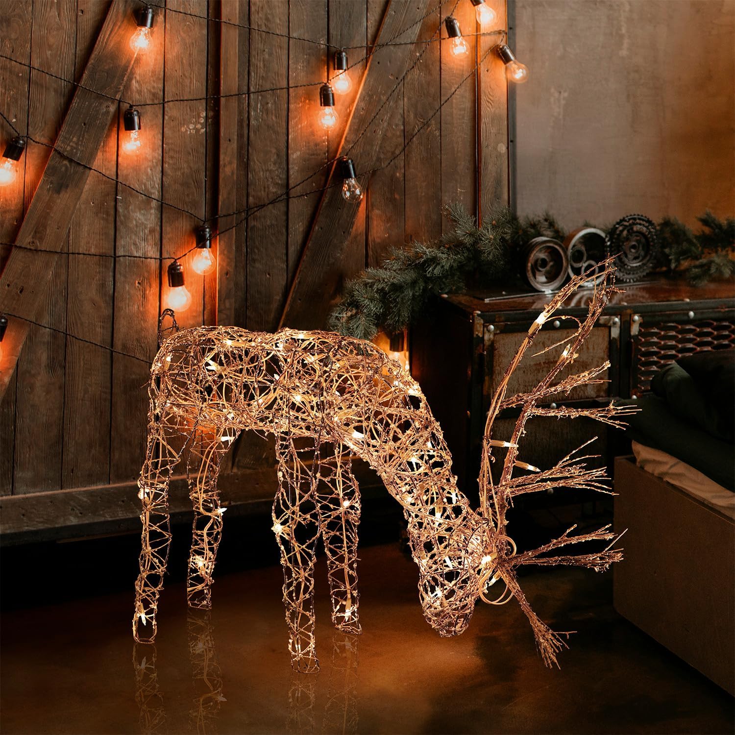 Amazon.com: Nantucket 42-Inch Lighted Animated Feeding Doe Deer w/ 105 ...