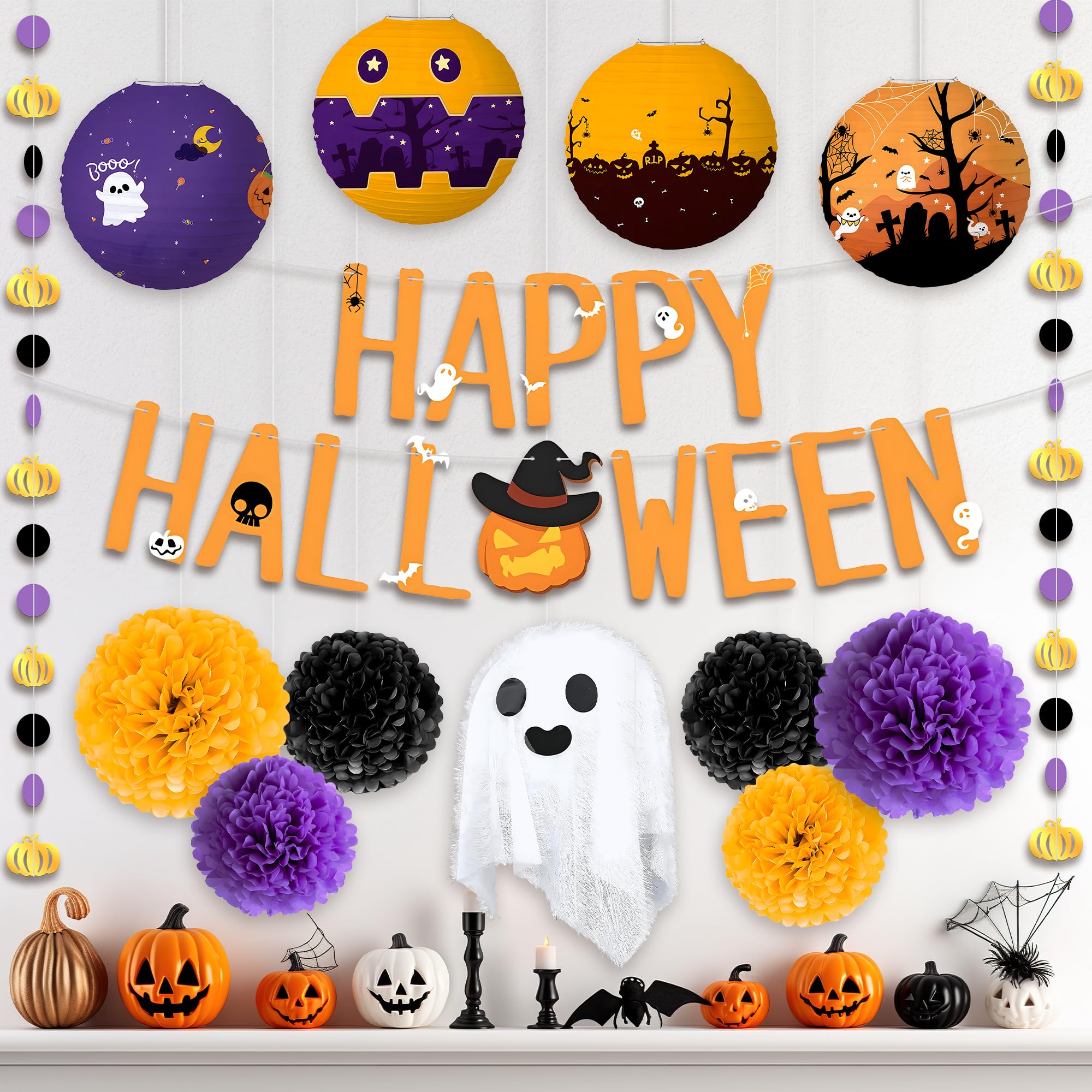 Amazon.com: KatchOn, Happy Halloween Decorations - Pack of 14 ...
