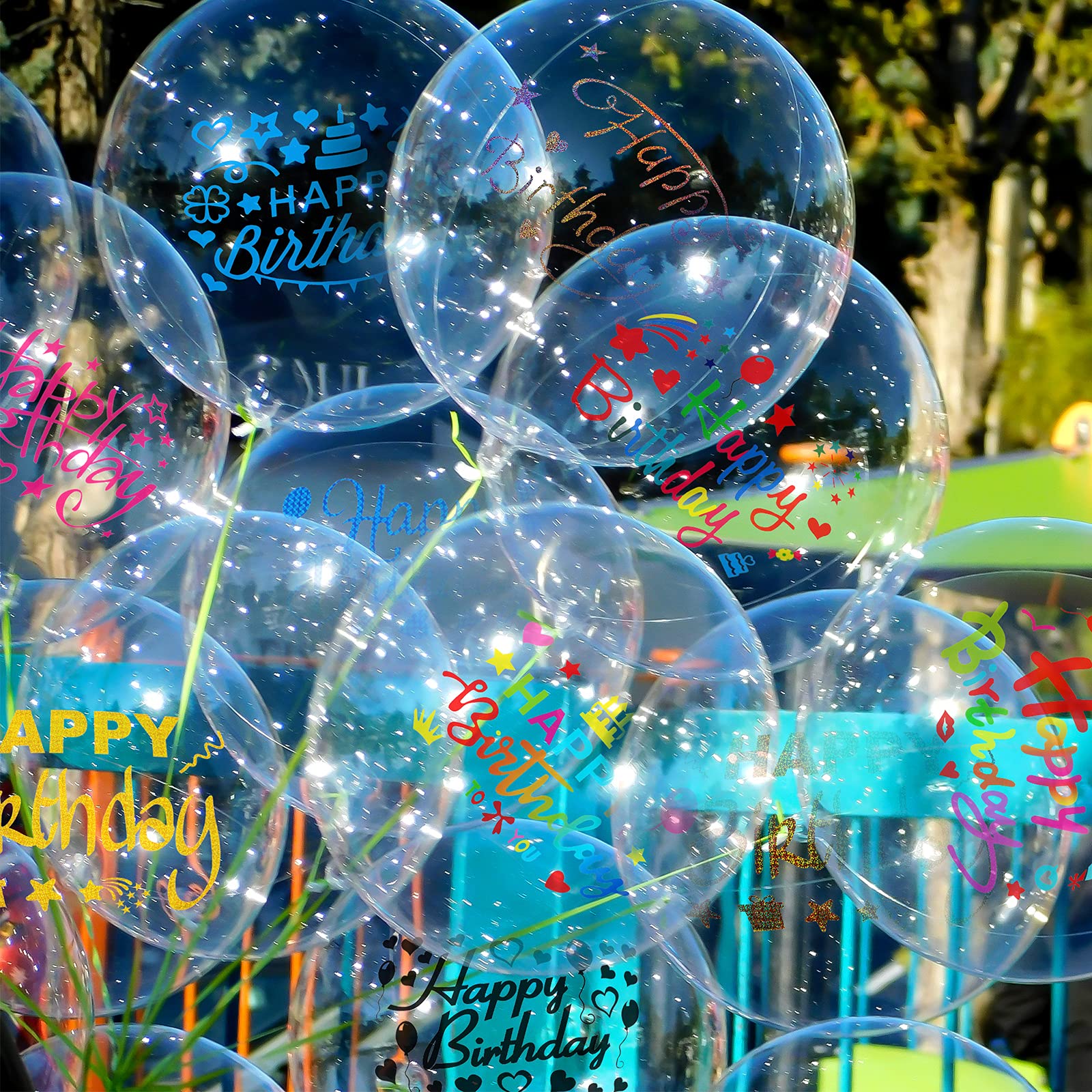 Buy 20 Pieces Mixed Color Happy Birthday Stickers Celebration Birthday ...