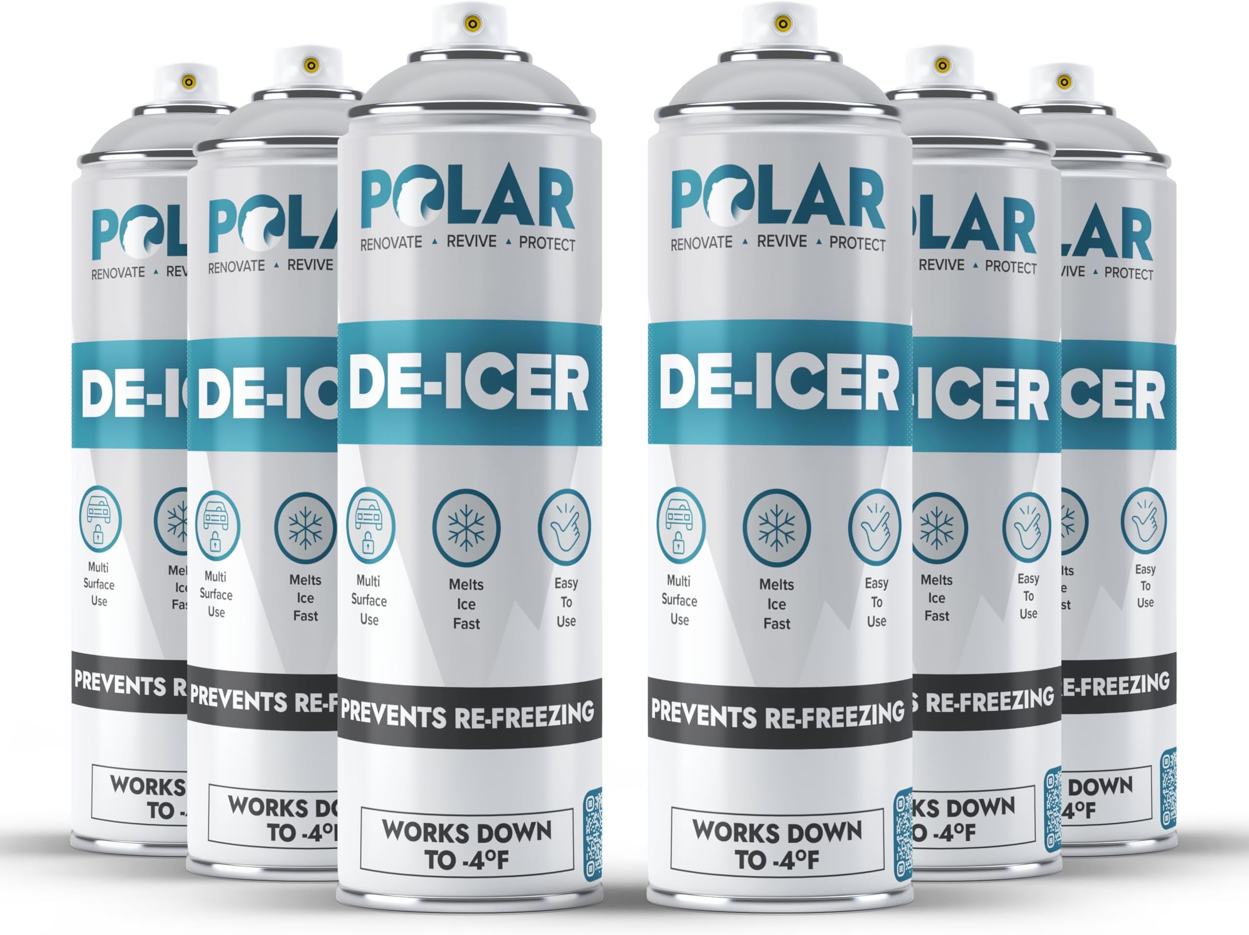 Amazon.com: Polar De-Icer Spray for Car Windshield - 6 x 17 oz | Fast ...