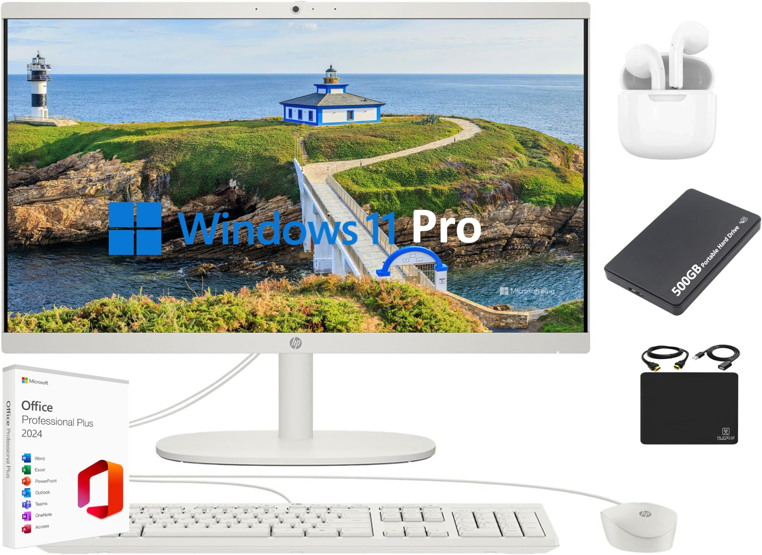 Amazon.com: HP All-in-One Desktop Computer 2025 Premium, 21.5" FHD ...