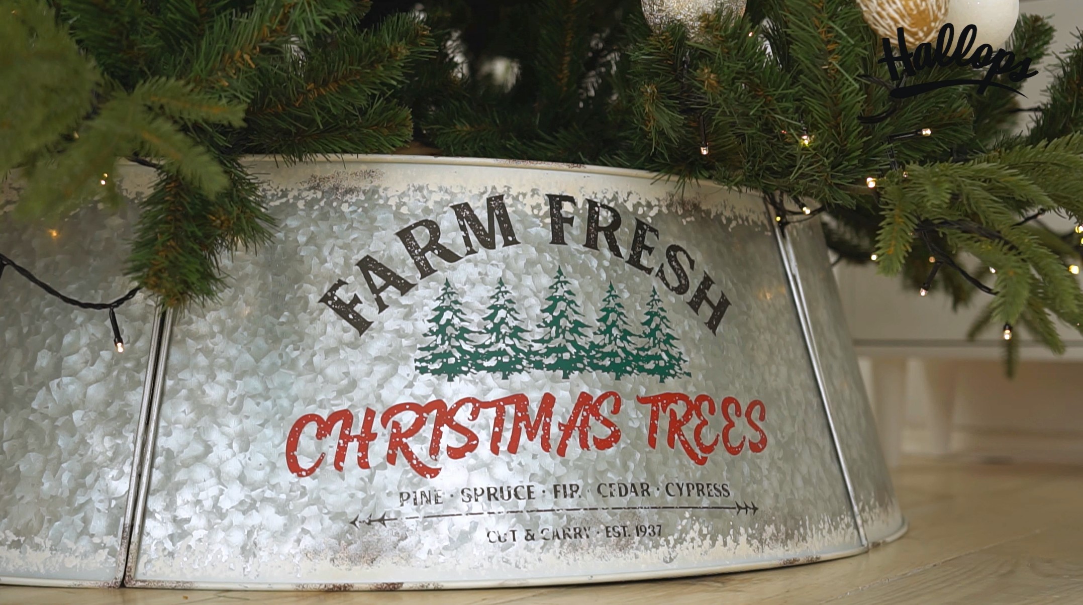 Galvanized Tub Tree Stand Amazon.com: Hallops Galvanized Christmas