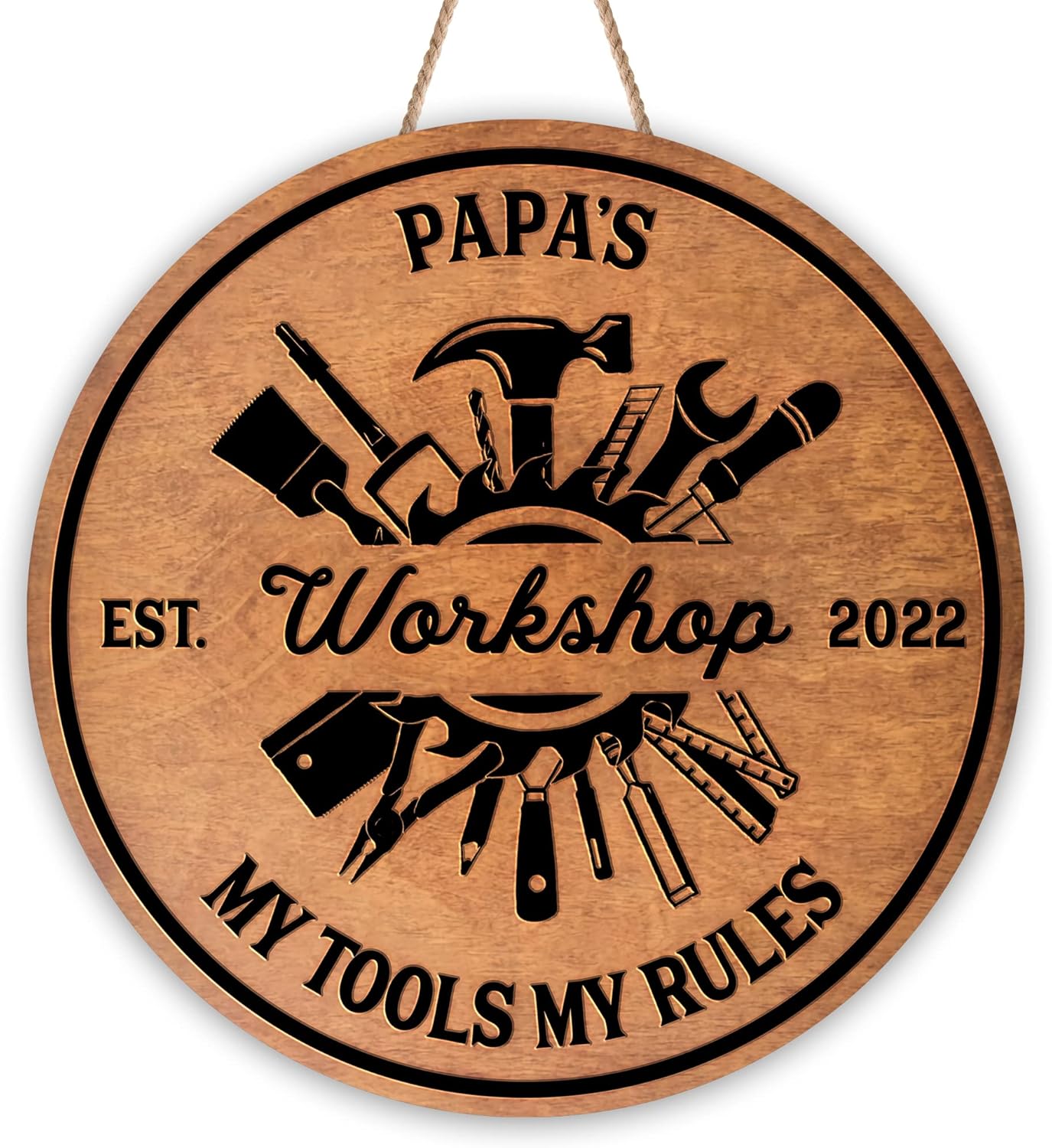 Amazon.com: WODORO Custom Workshop Garage Woodshop Wood Sign (Not ...
