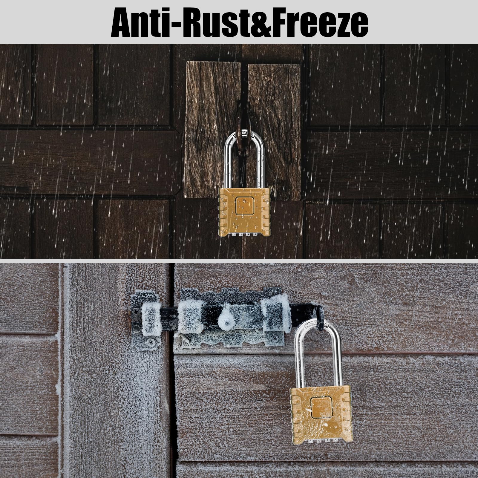 Snapklik.com : 2.3in Long Combination Padlock, Large Heavy Duty Outdoor ...