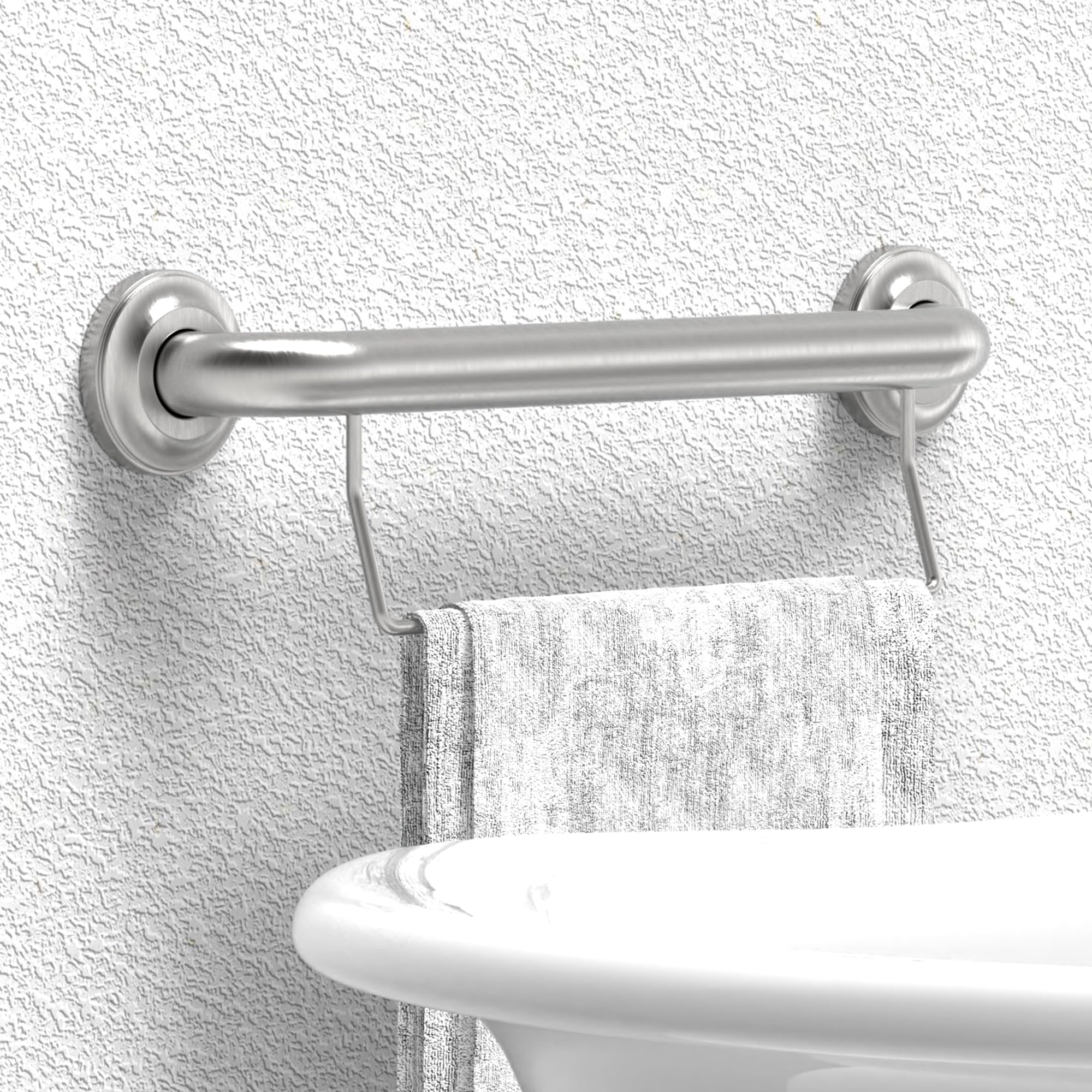 Amazon.com: AquaChase ADA Compliant Grab Handrail with Towel Bar ...