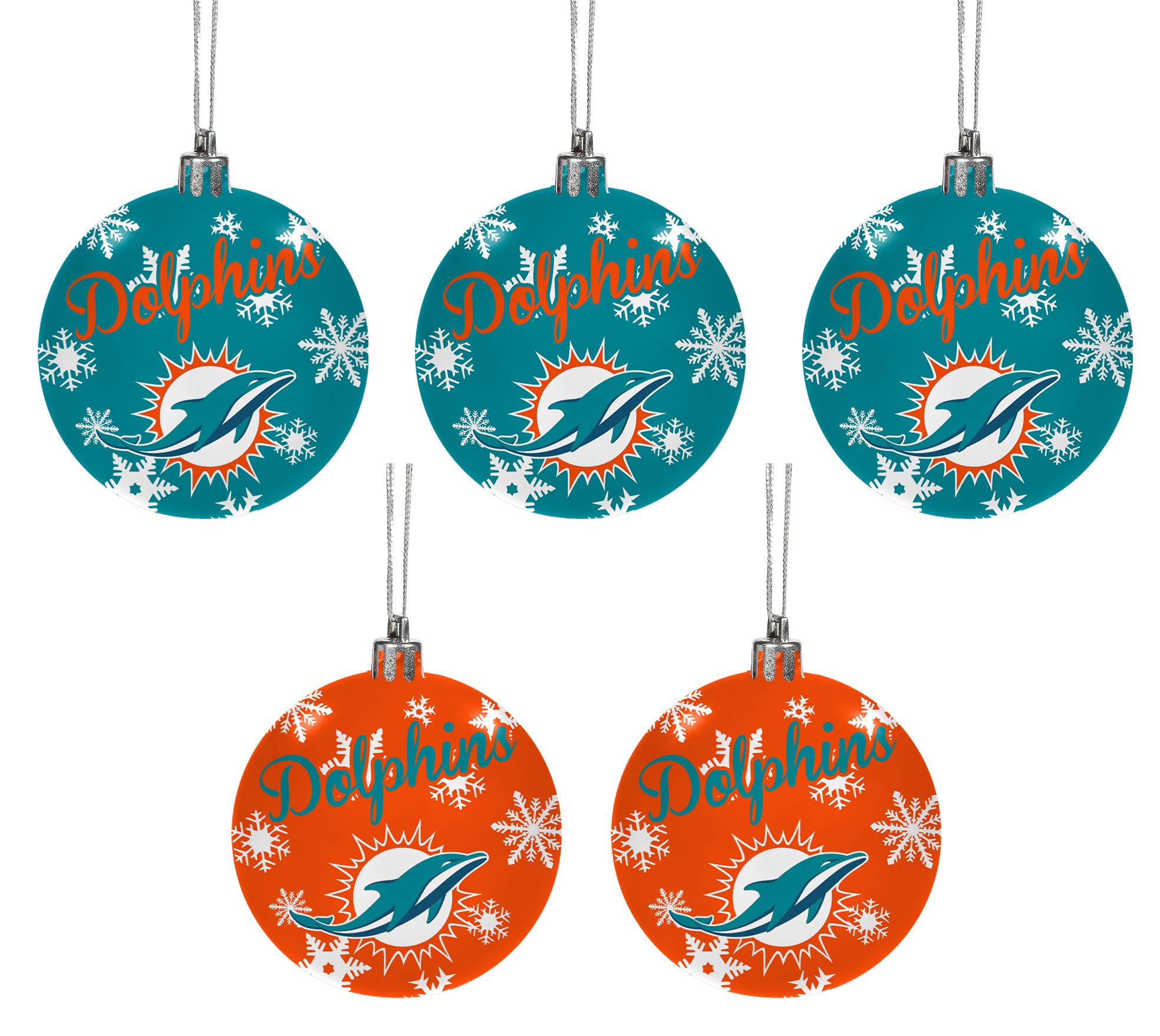 Amazon.com: FOCO Miami Dolphins NFL 5 Pack of Shatterproof Ball ...