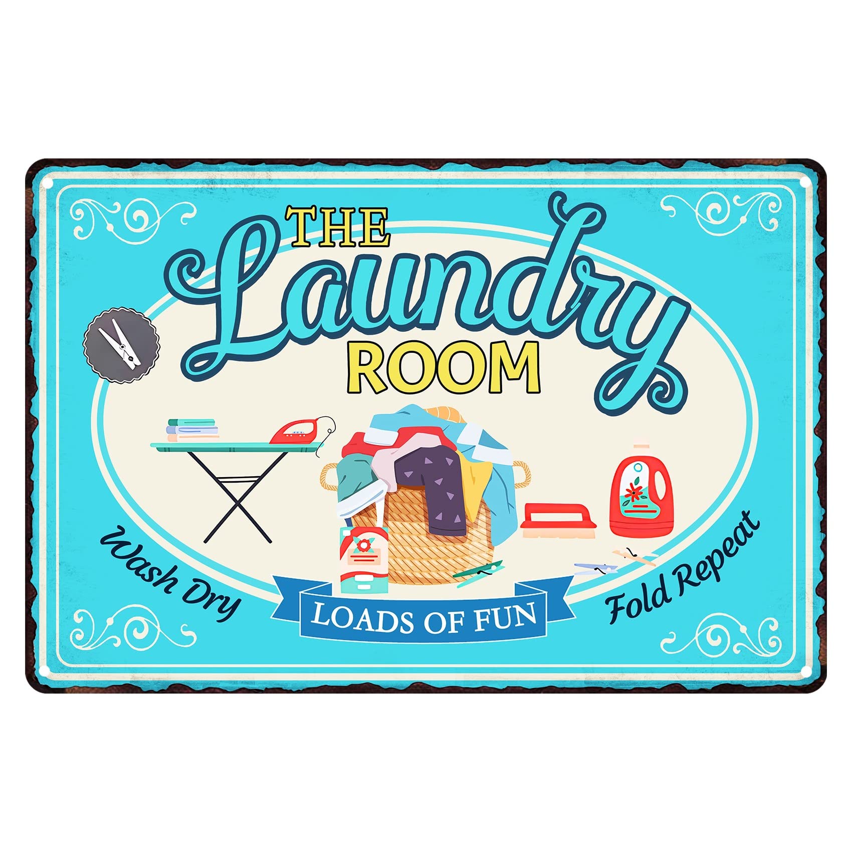 Amazon.com : KENSILO Laundry Room Decor, Vintage Laundry Signs For ...