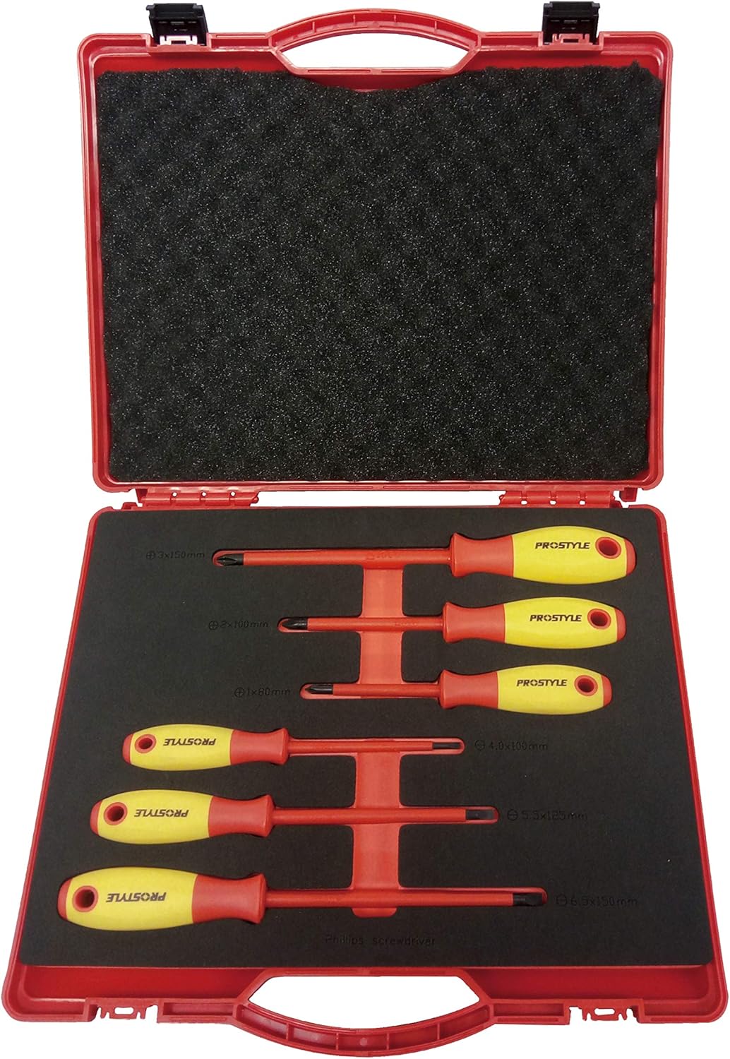 Pro Style Tool Insulated Screwdriver Set, 6 Pieces, Resin Attache Case ...