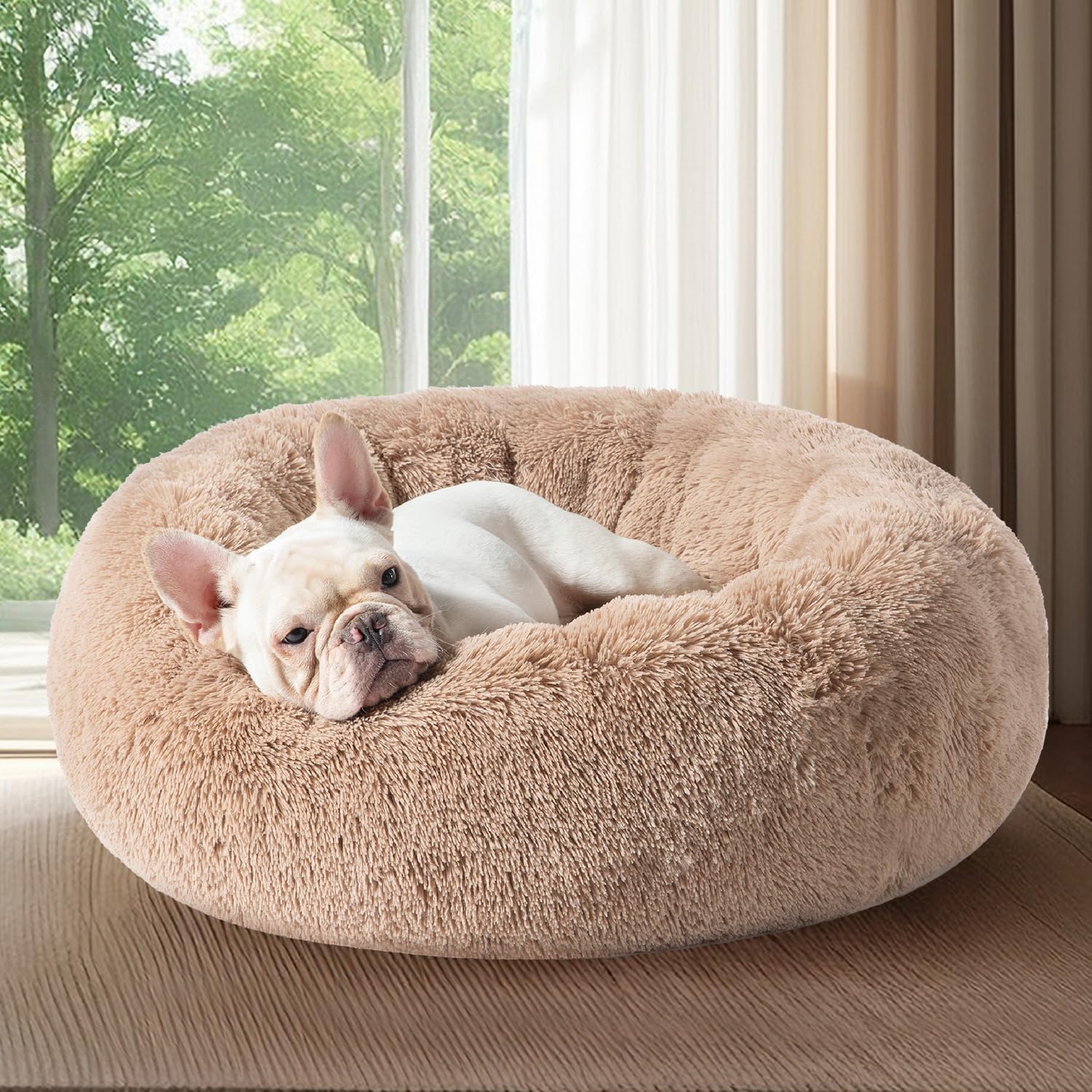 Amazon.com : Mr Fluffy Friend Original Calming Dog Bed, Warm Plush ...
