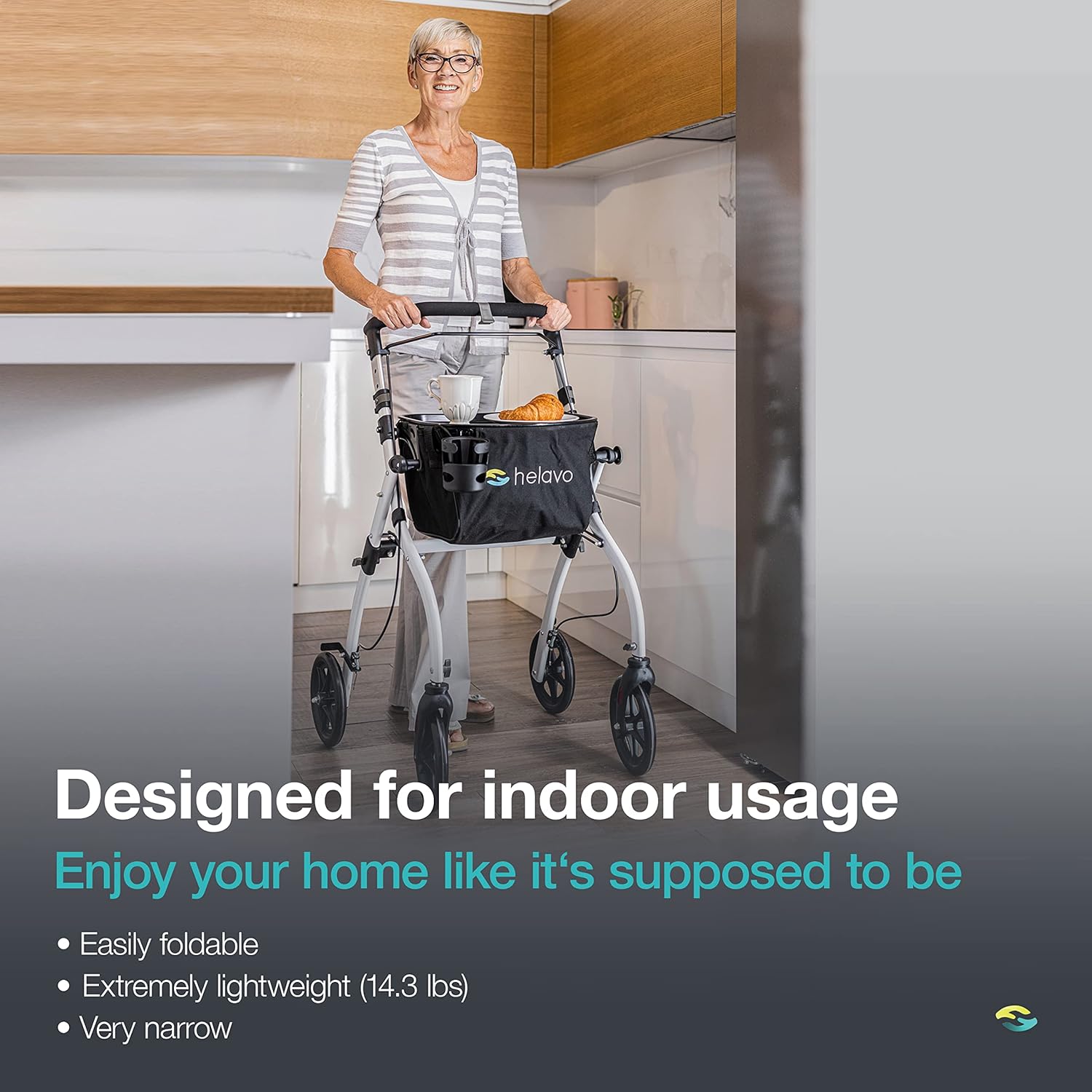 Foldable Rollator for Seniors - Lightweight Indoor Walker in Nepal at ...