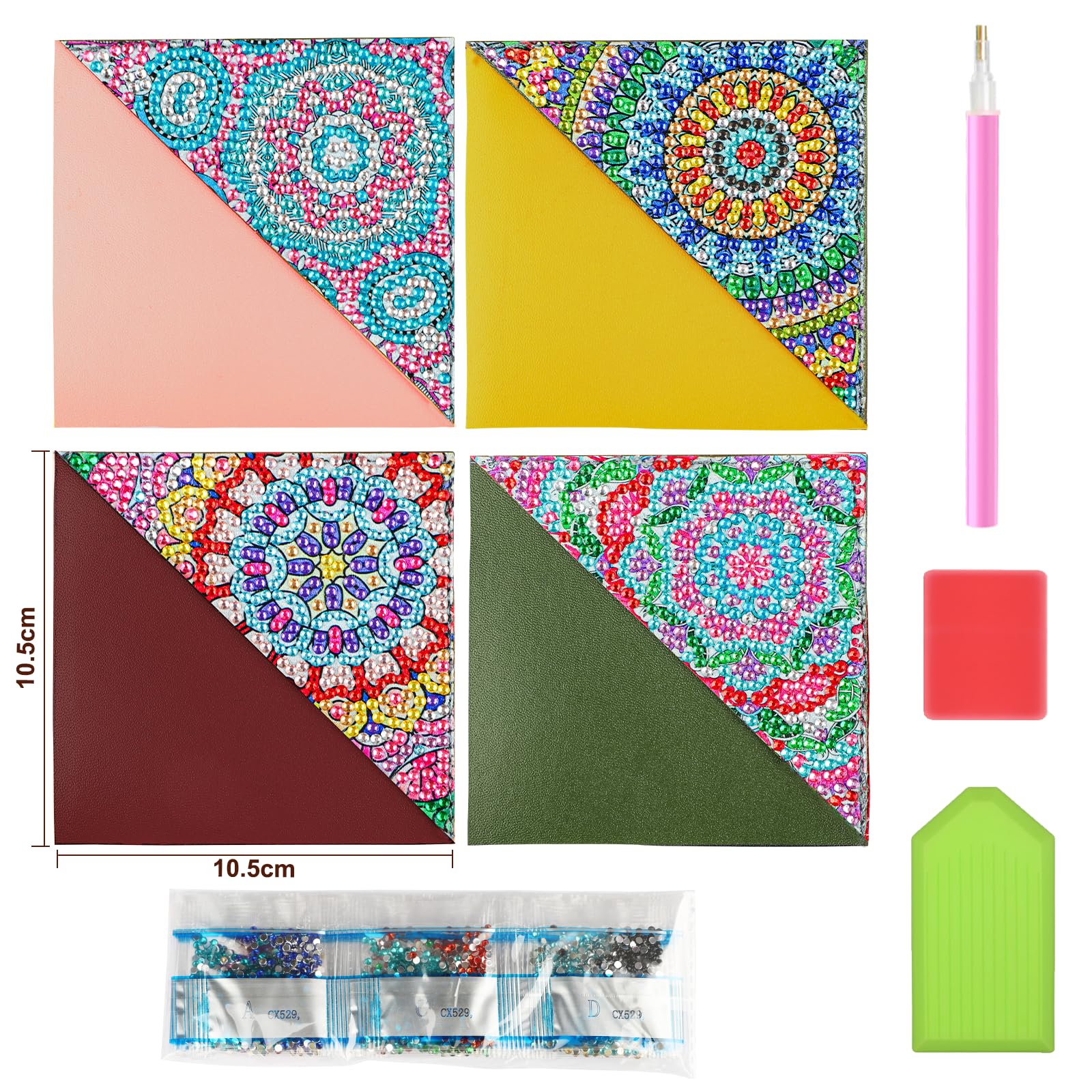 Sun Moon Crystal Bookmark Set 4-Pack Diamond Painting Bookmarks - Sun ...