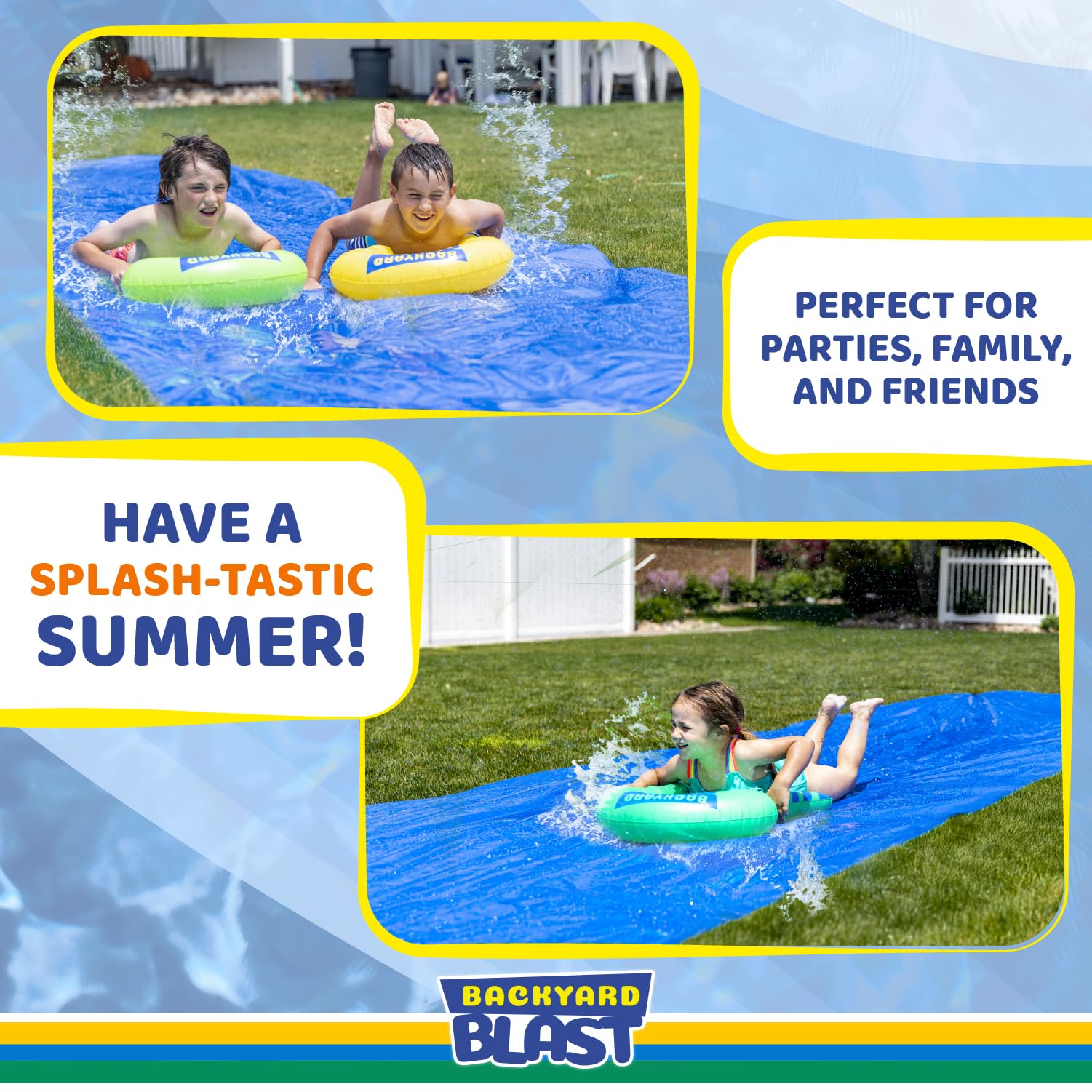Giant Backyard Waterslide Backyard Blast Giant Waterslide - 30ft Long ...