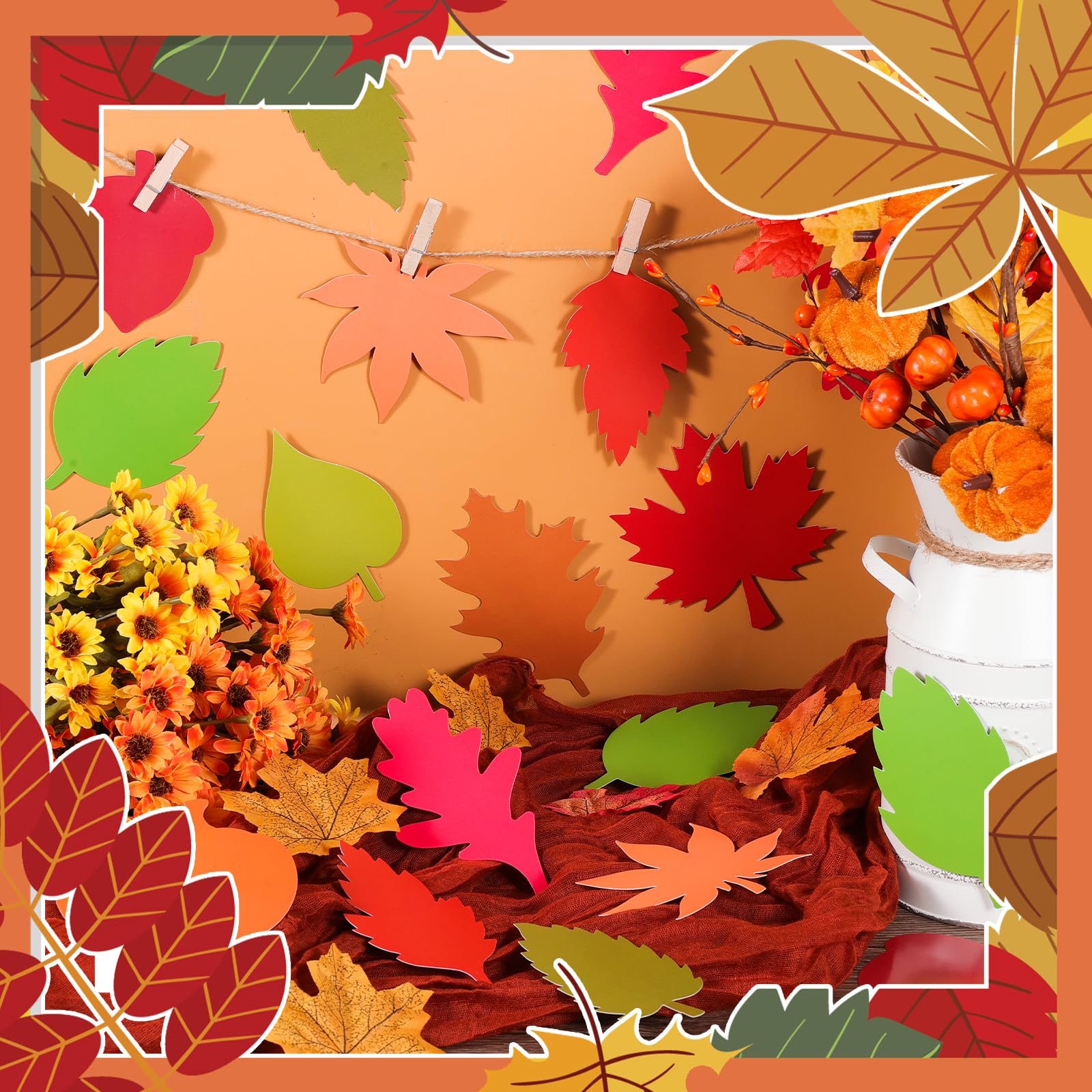 Snapklik.com : 90 Pcs Fall Paper Cutouts, Fall Leaf For Craft Autumn ...